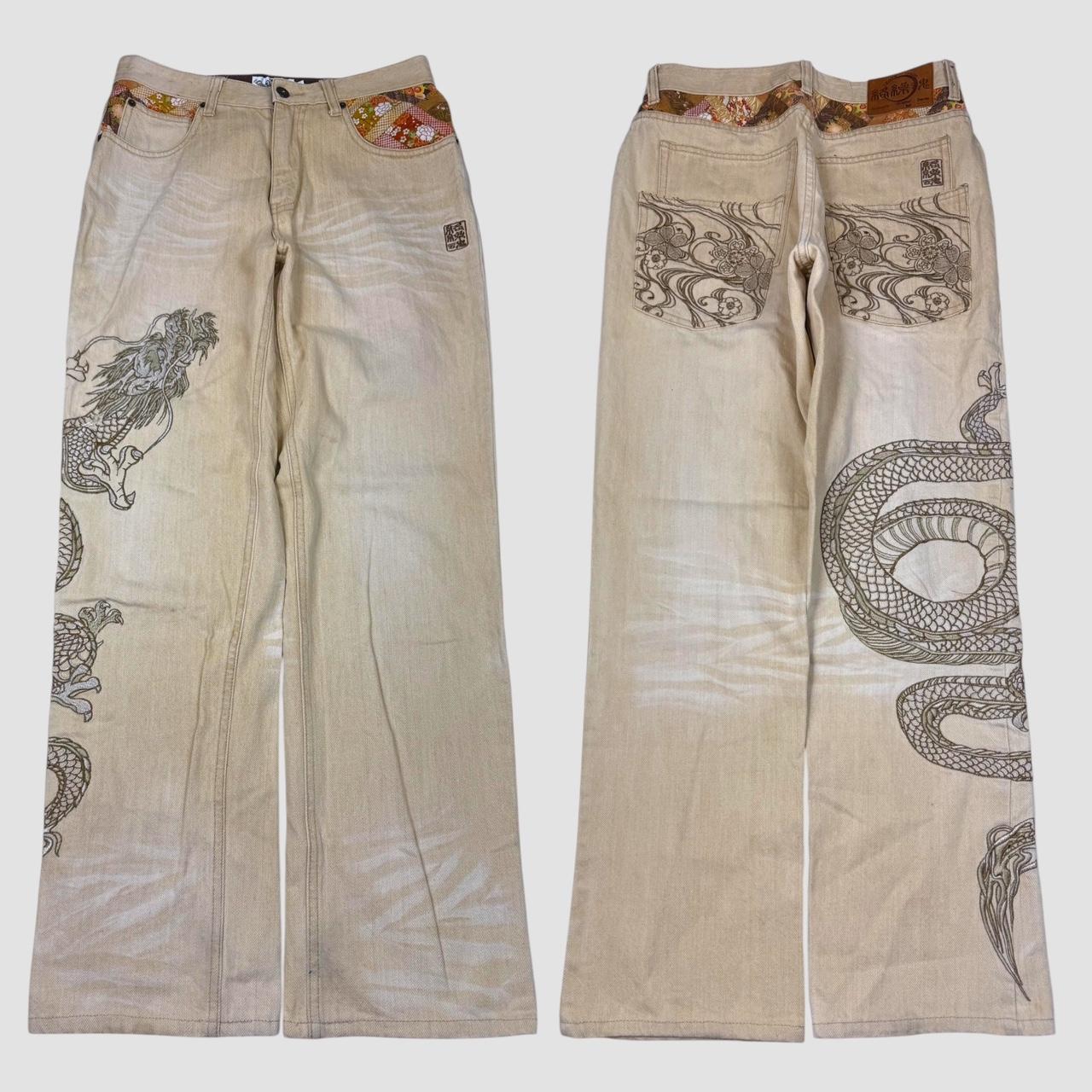 Karakuri jeans Authentic Vintage Japanese Karakuri... | Depop