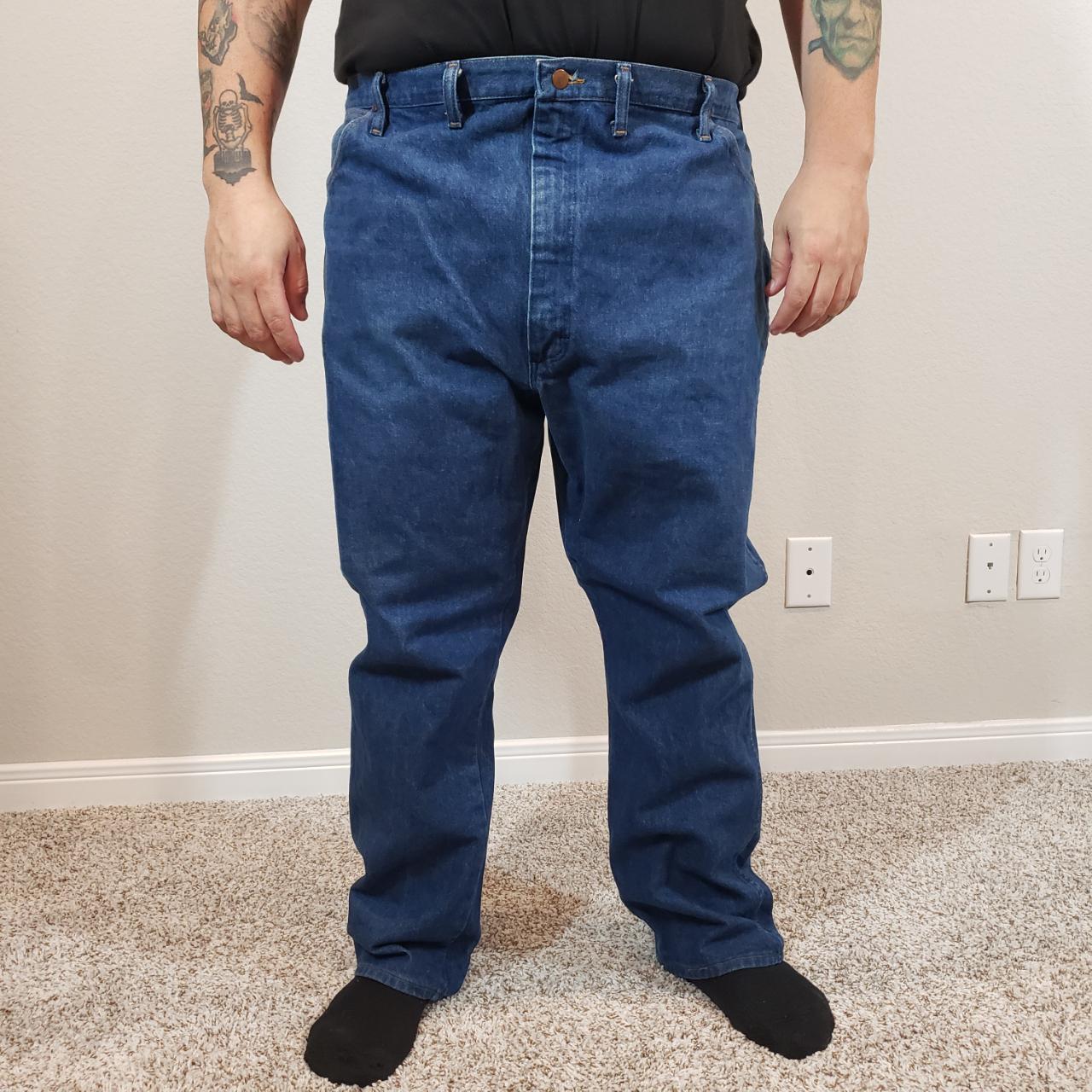 Wrangler Men's Navy Jeans | Depop