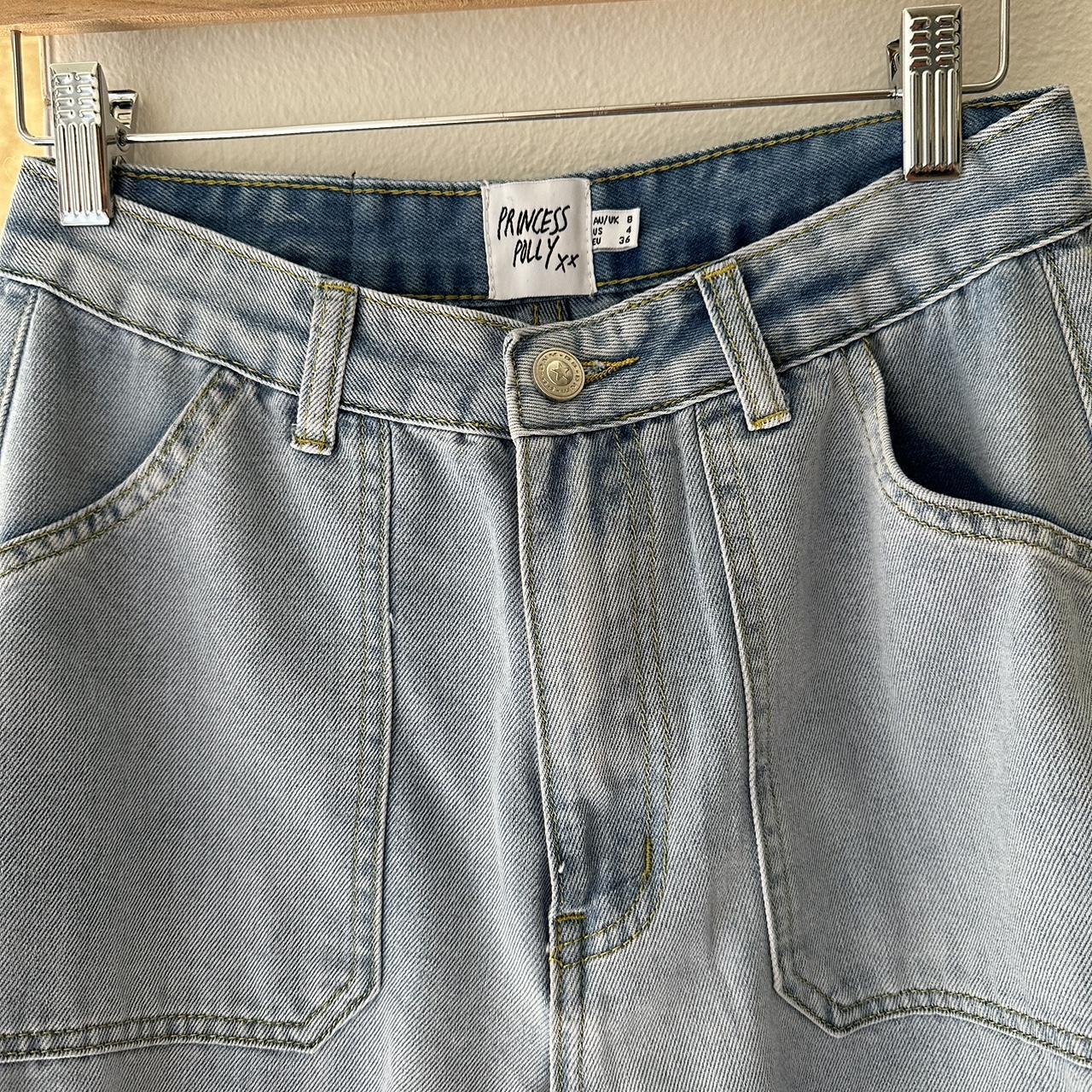 Princess Polly cargo jeans size 4 never worn once... - Depop