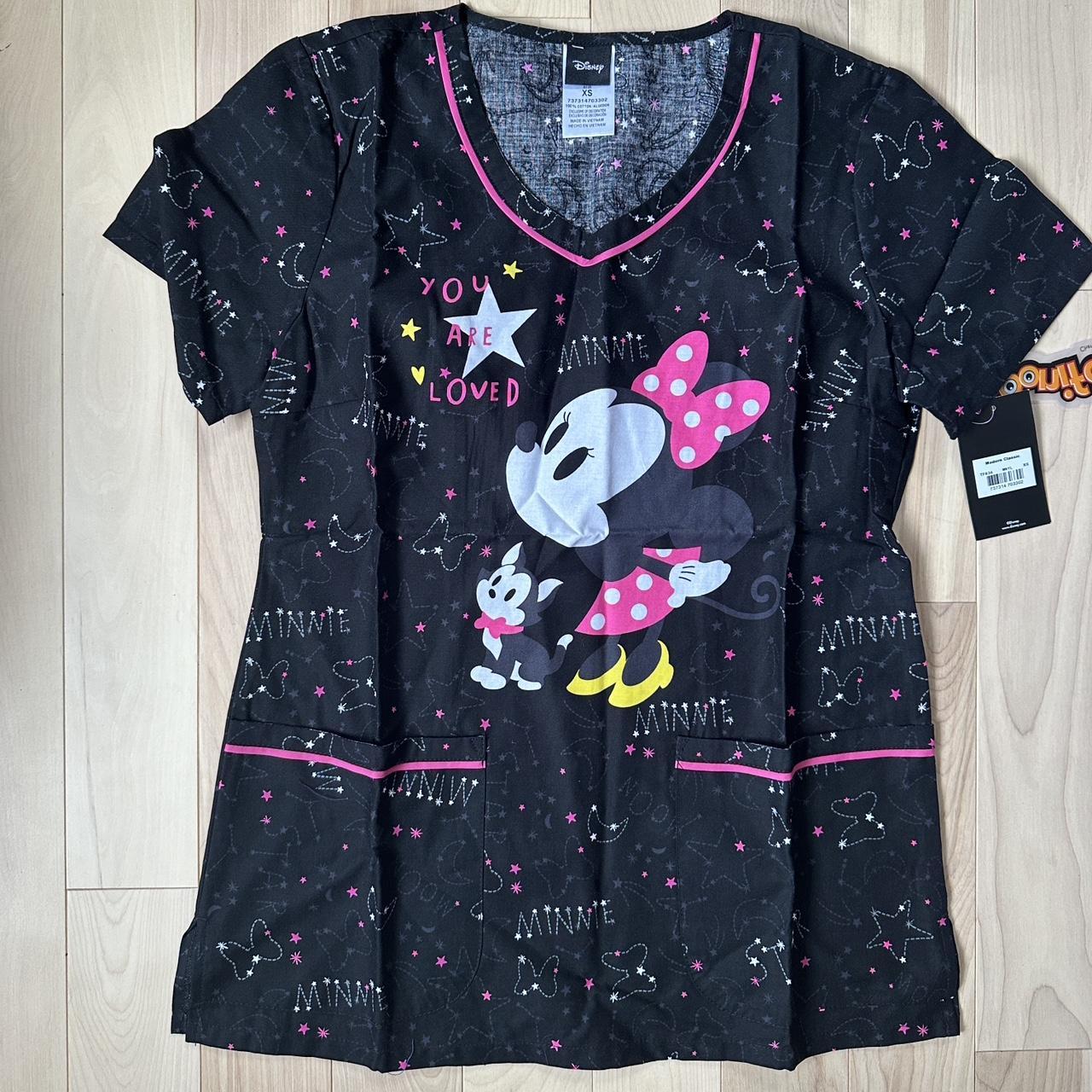 Disney Minnie Mouse Scrub Top – XS, Cotton, Brand... | Depop