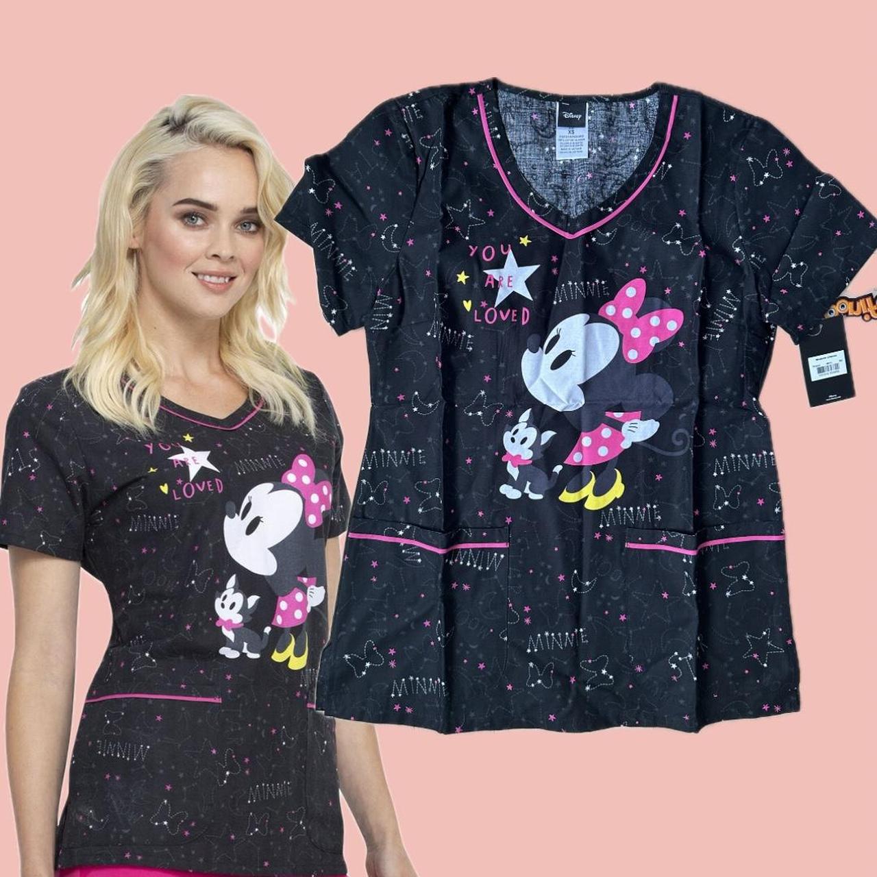 Disney Minnie Mouse Scrub Top – XS, Cotton, Brand... | Depop