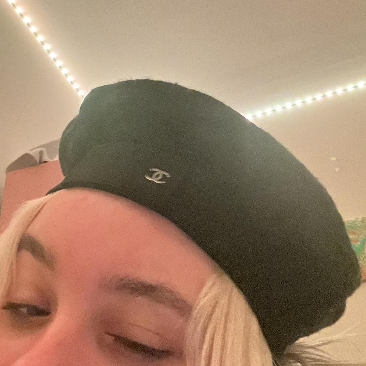 Chanel Beret Black beret Really stylish Faint... - Depop