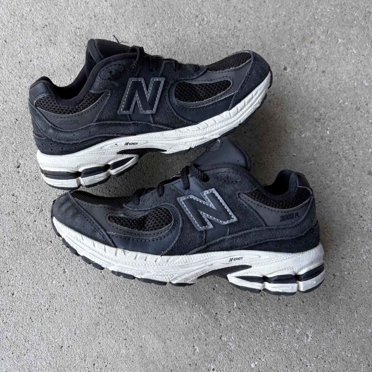 Kids Black New Balance 2002r sneakers | Size 1Y |... | Depop
