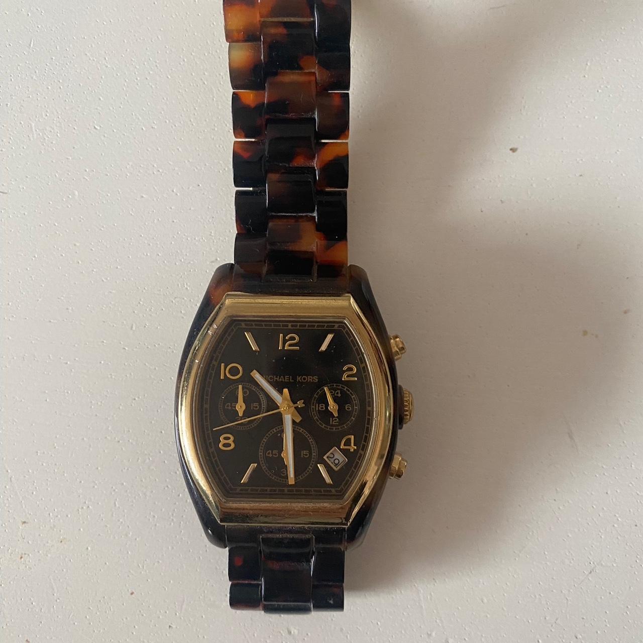 Michael Kors tortoise shell watch Needs a new... - Depop