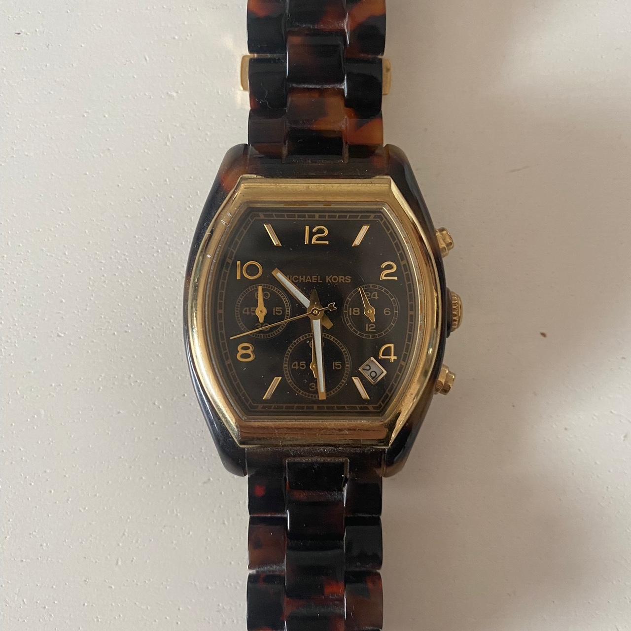 Michael Kors tortoise shell watch Needs a new... - Depop