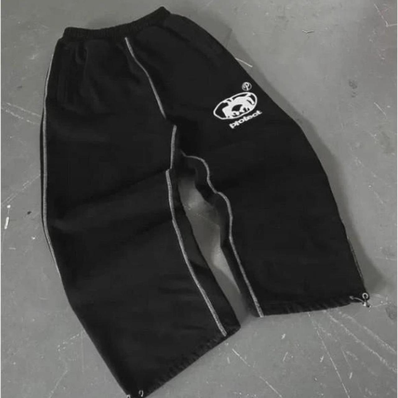 Black protect ldn joggers trendy streetwear - Depop