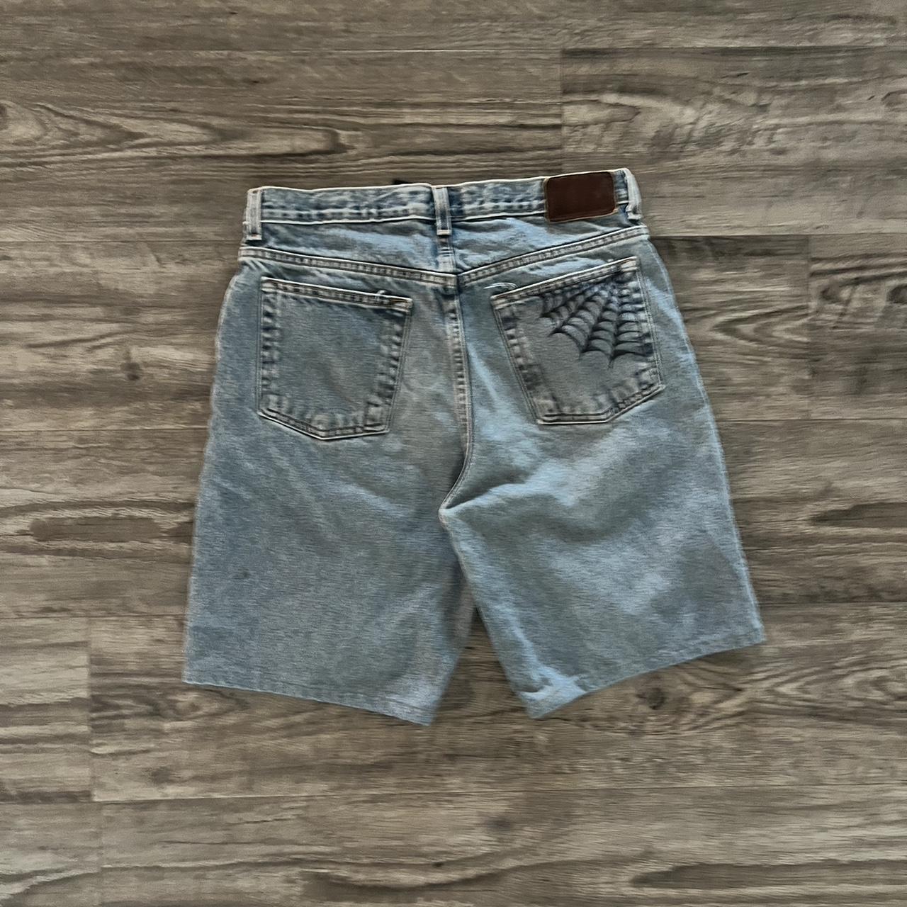 Vintage 90s y2k Spider Web Jorts - Depop