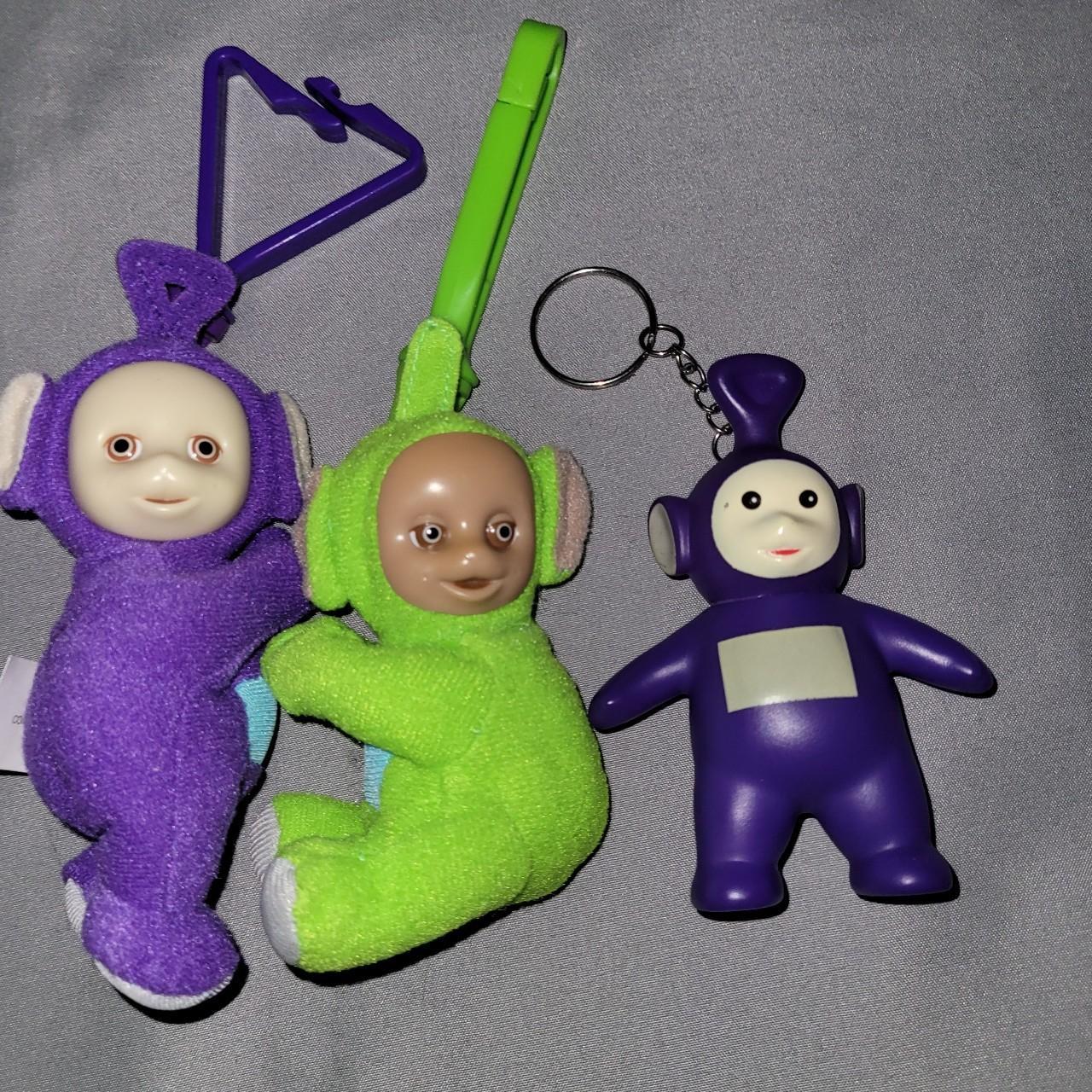 Bundle of 3 Teletubbies keychains! 2 are plush... - Depop
