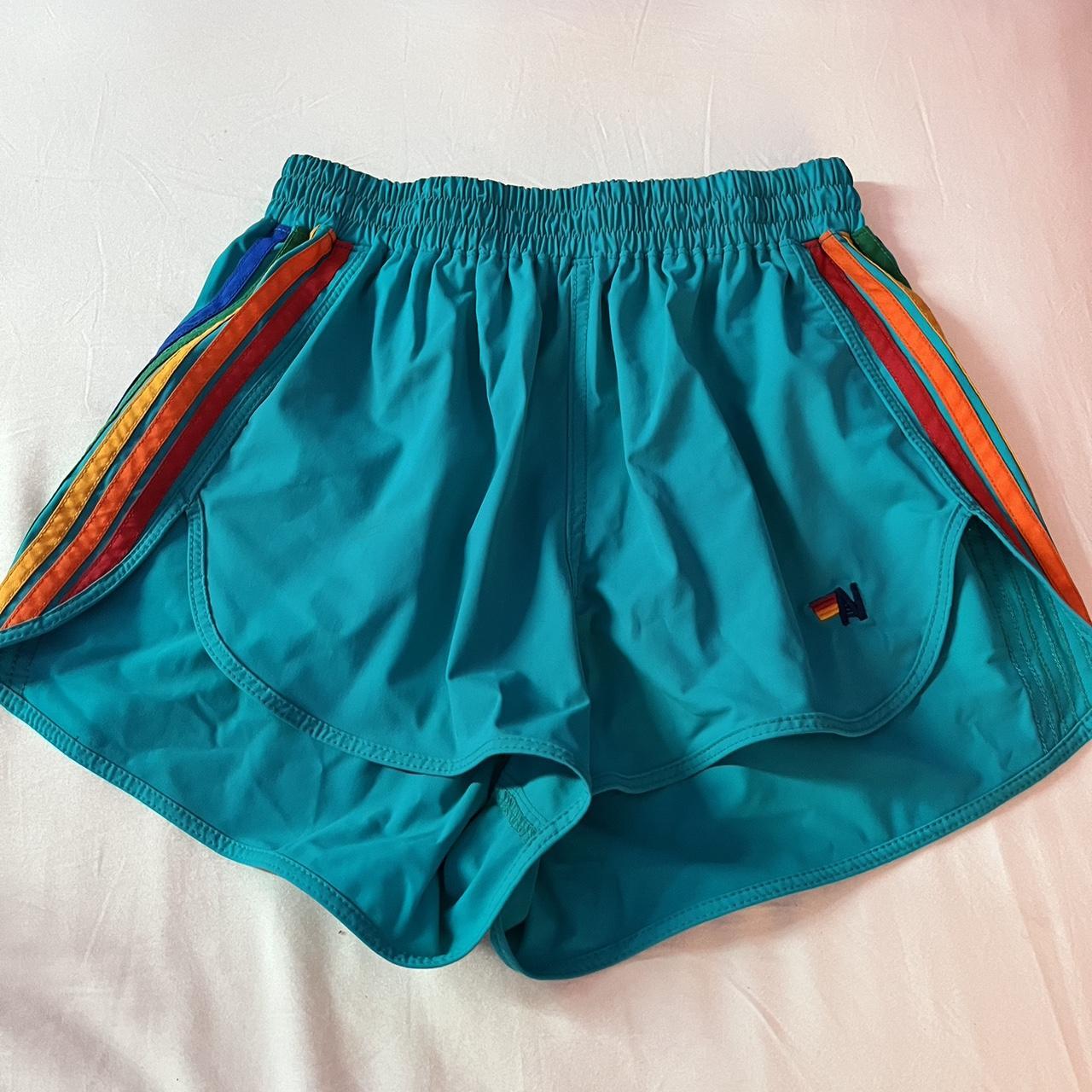 greenish blue aviator nation shorts! never worn got... - Depop