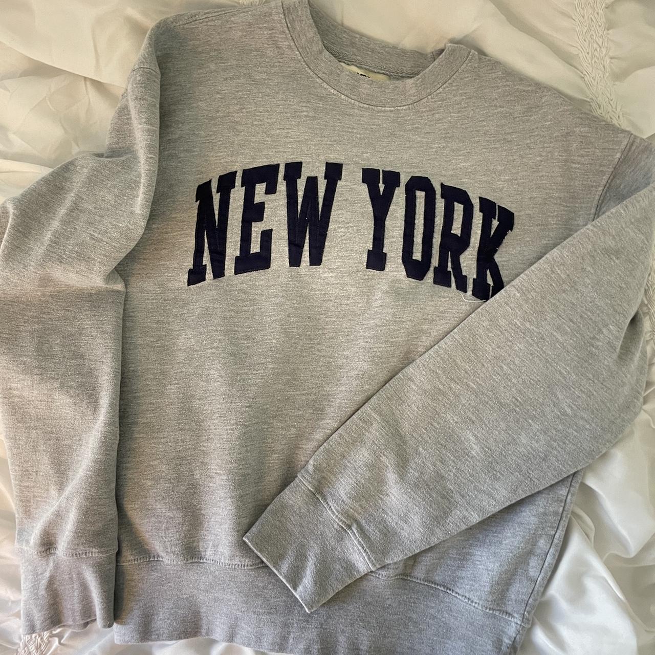 New York Sweater/ Crewneck Color: Navy Blue... - Depop