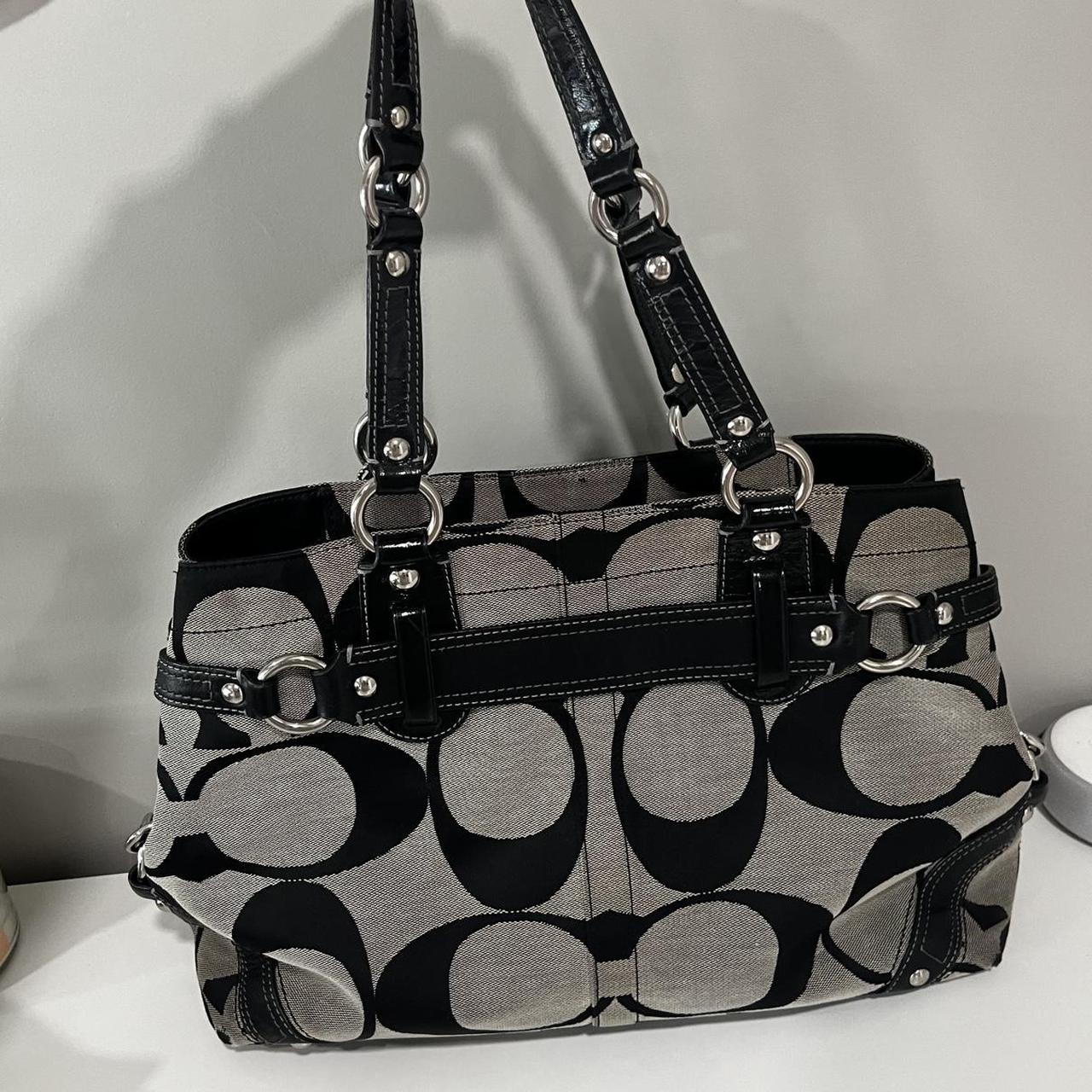 Vintage black and gray Coach Purse Perfect condition | Depop