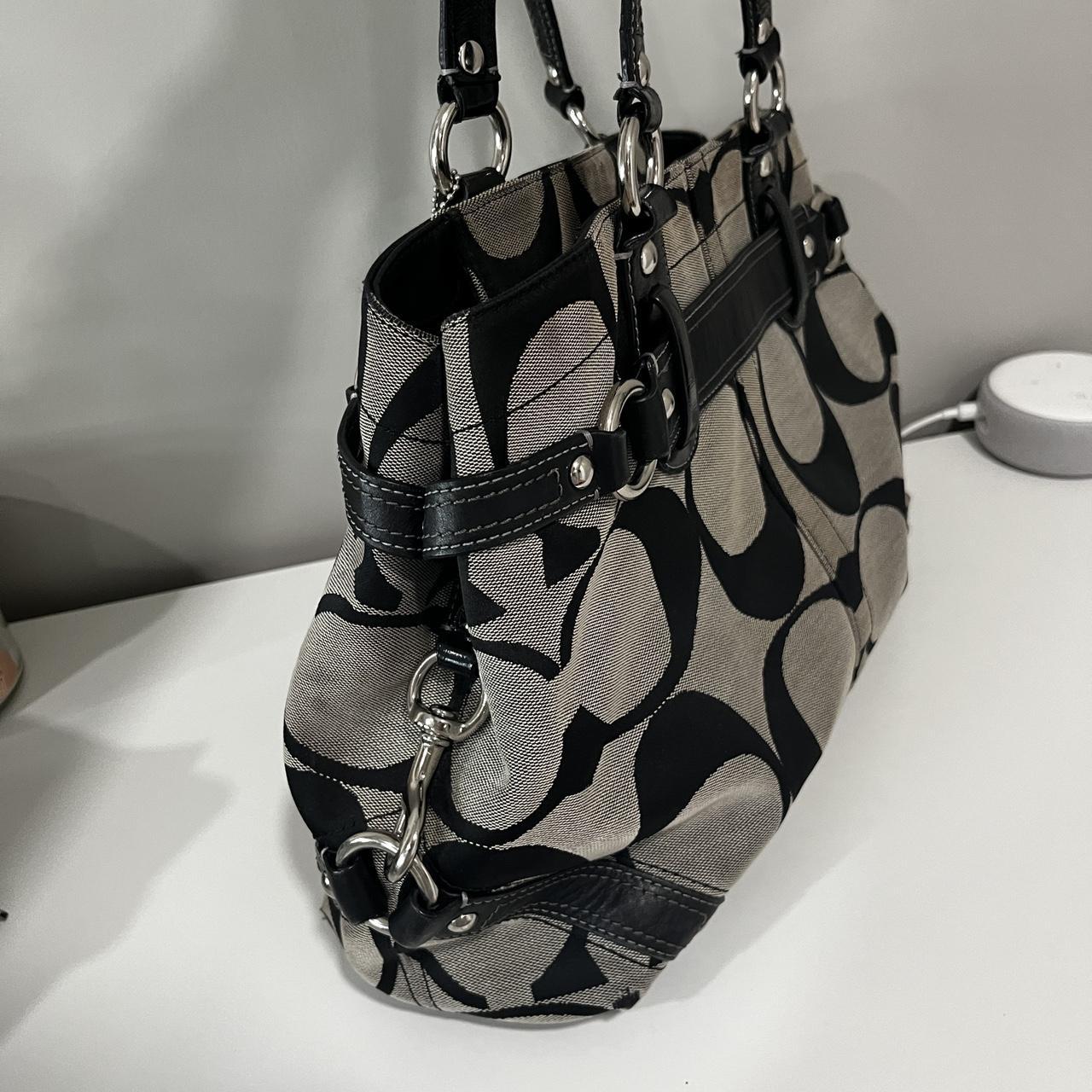 Vintage black and gray Coach Purse Perfect condition | Depop