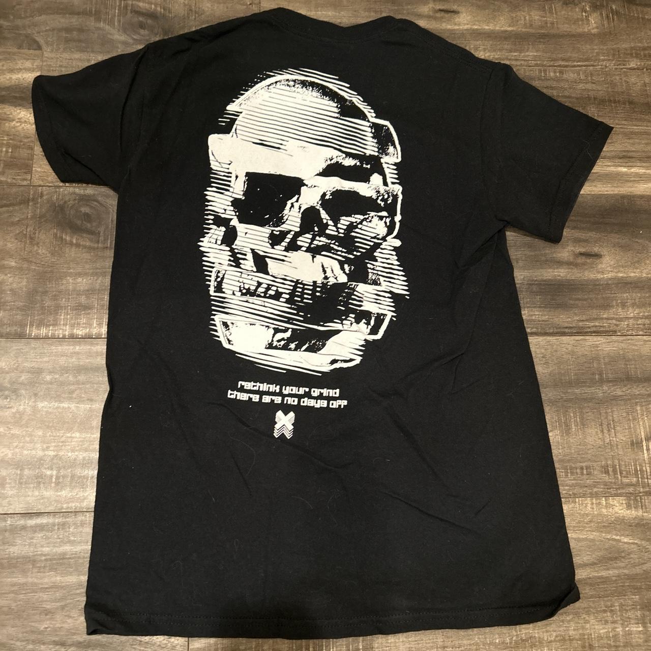 really sick tee with crazy skull designs worn like 2... - Depop
