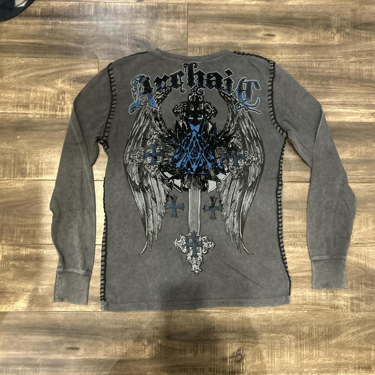 small but can fit medium real nice affliction shirt... - Depop