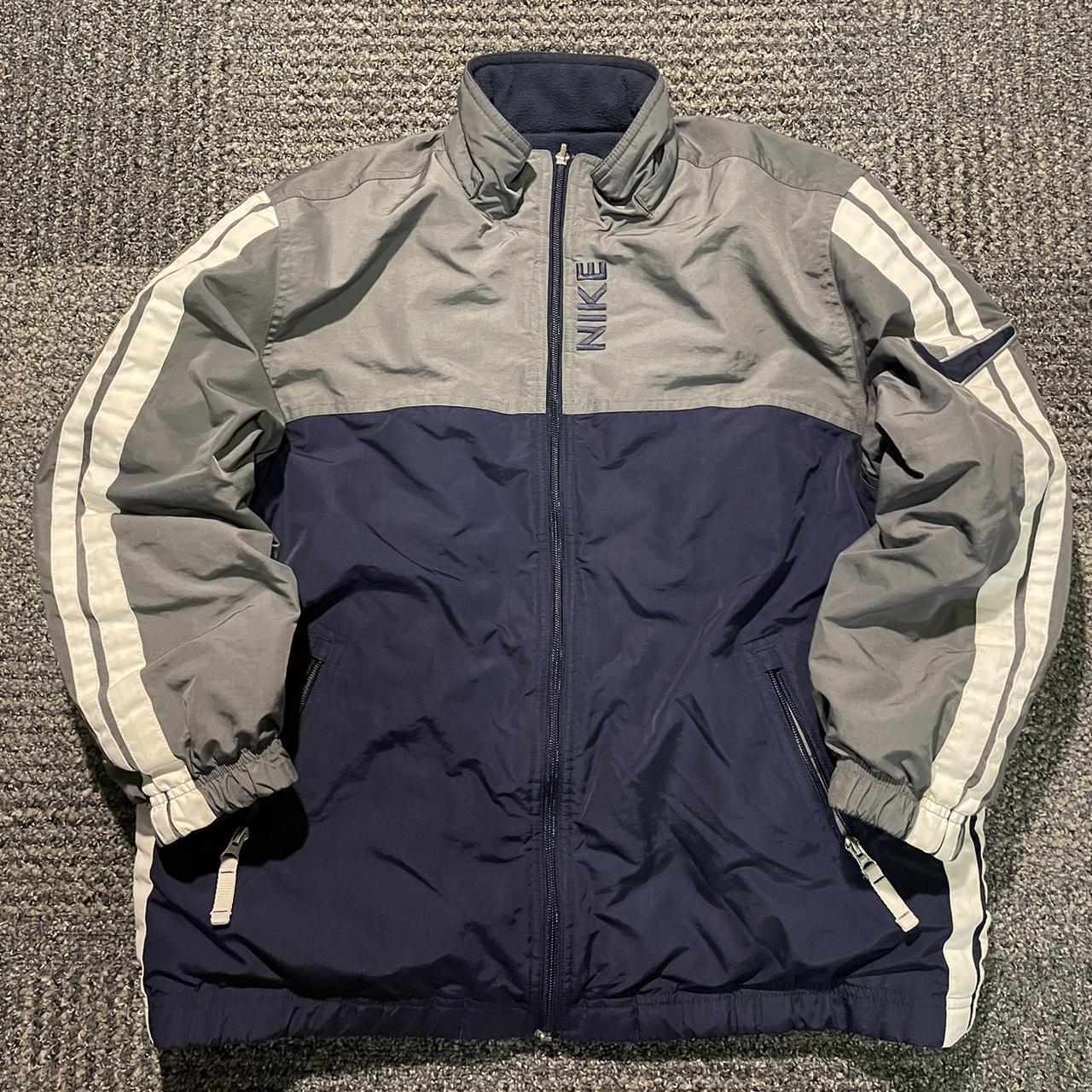 early 2000s vintage reversible nike coat size S... - Depop
