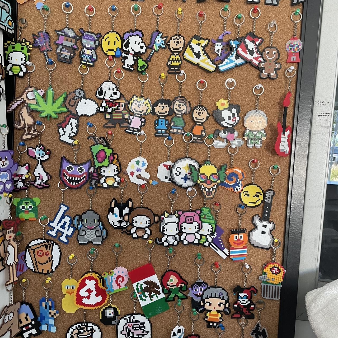 Perler Bead Keychains Hand made Many characters... - Depop