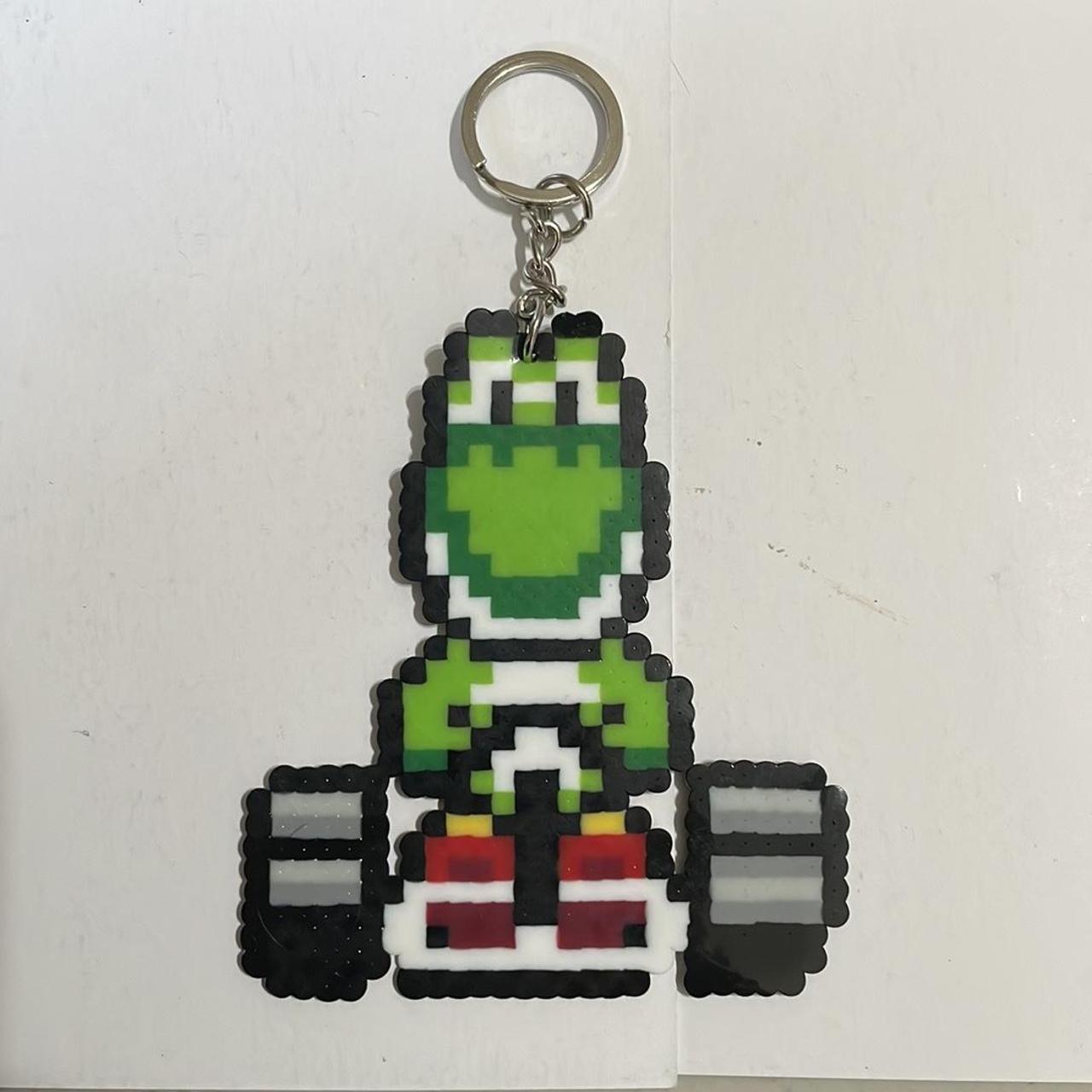 Perler Bead Keychain Yoshi Hand made Message me... | Depop