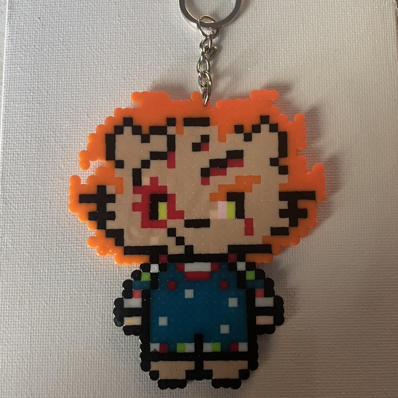 Perler Bead Keychain Chucky Hello Kitty Hand made | Depop