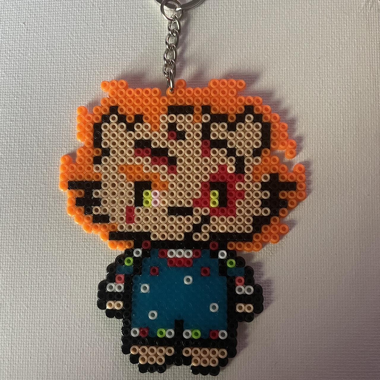 Perler Bead Keychain Chucky Hello Kitty Hand made | Depop