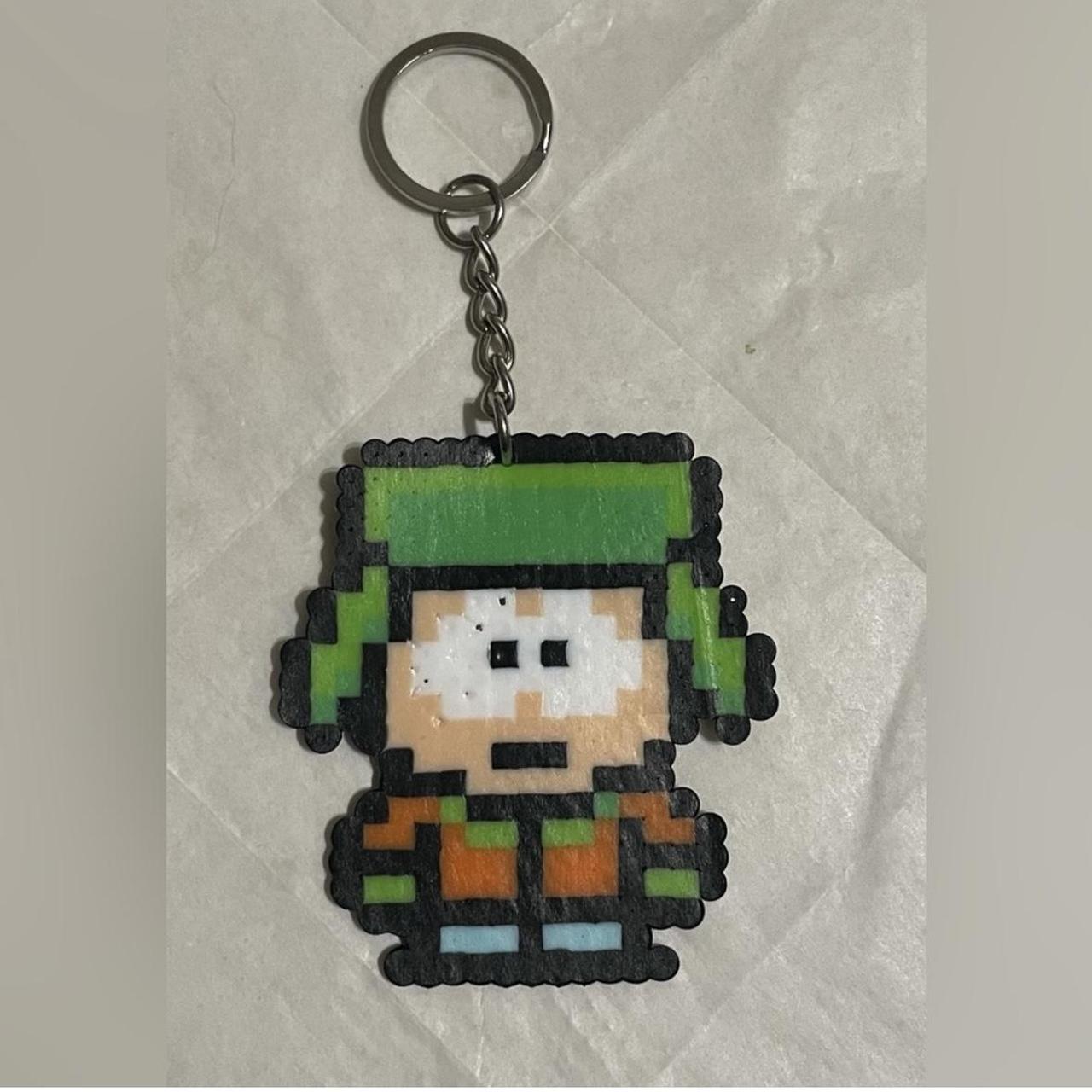 Perler bead keychain South Park “Kyle” Hand made - Depop