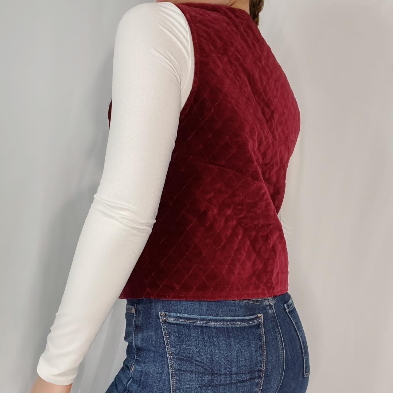 Vintage Velvet Vest Brand is Rafaella Tagged as a... - Depop