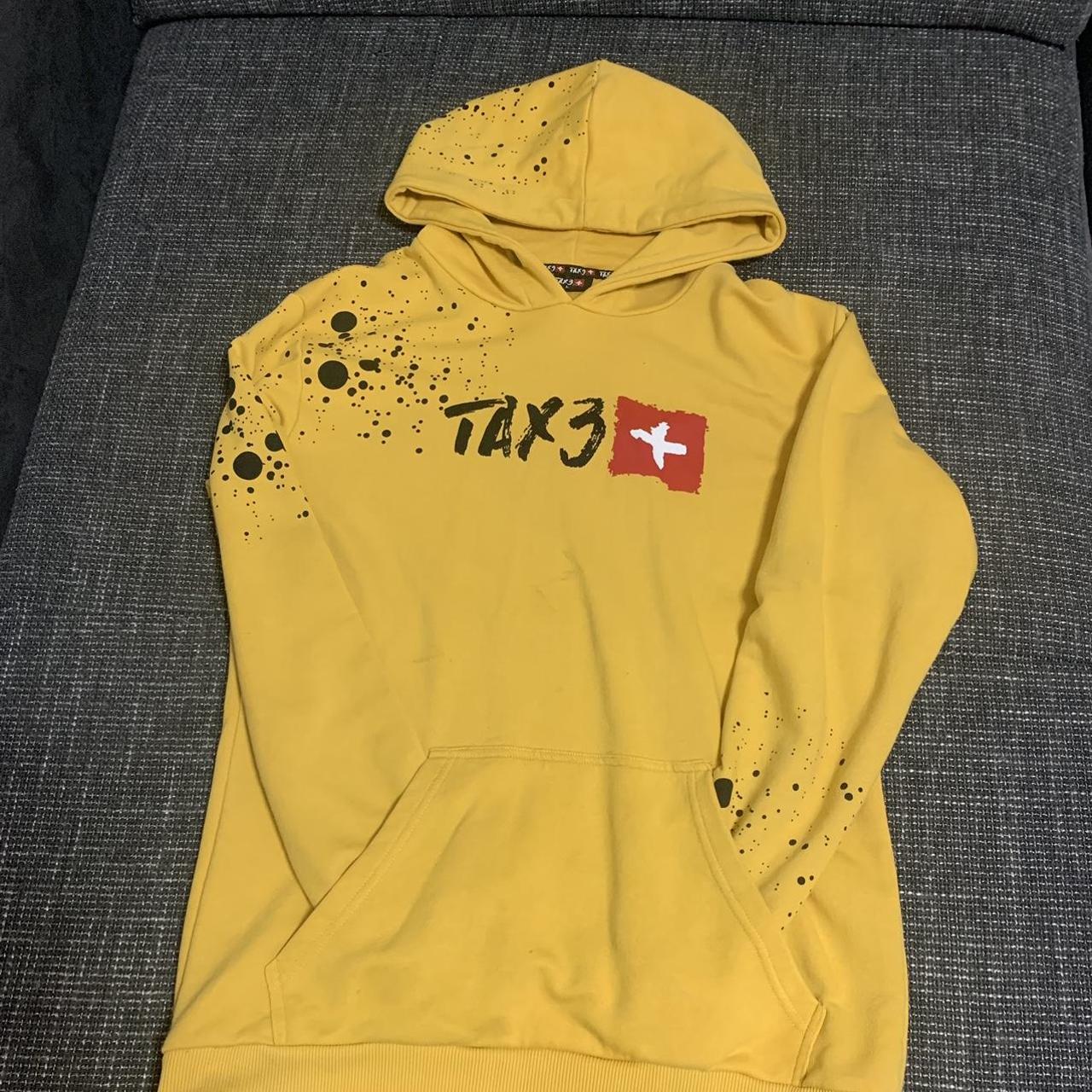 Trapstar Men's Yellow and Black Hoodie | Depop