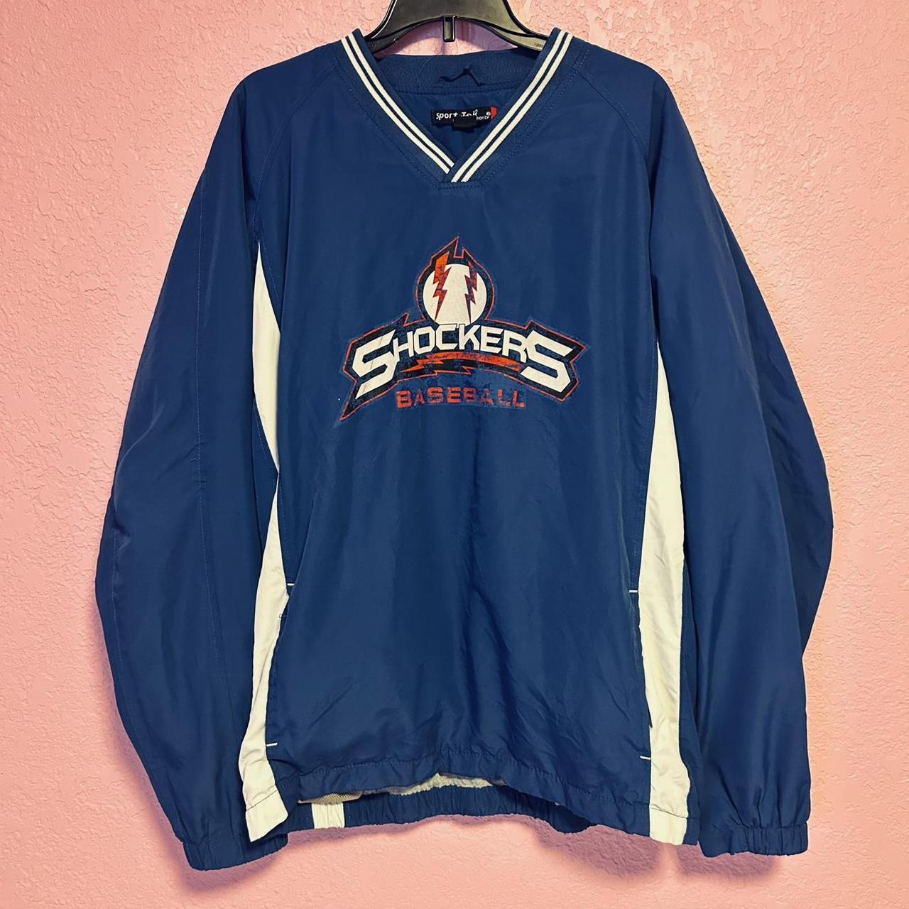Lightweight and stylish Shockers Baseball pullover... - Depop