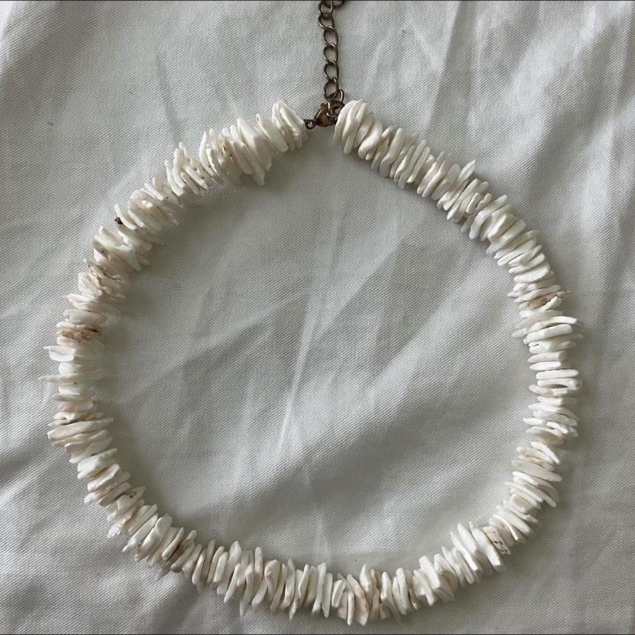 handmade shell necklace -handmade by me -cute... - Depop