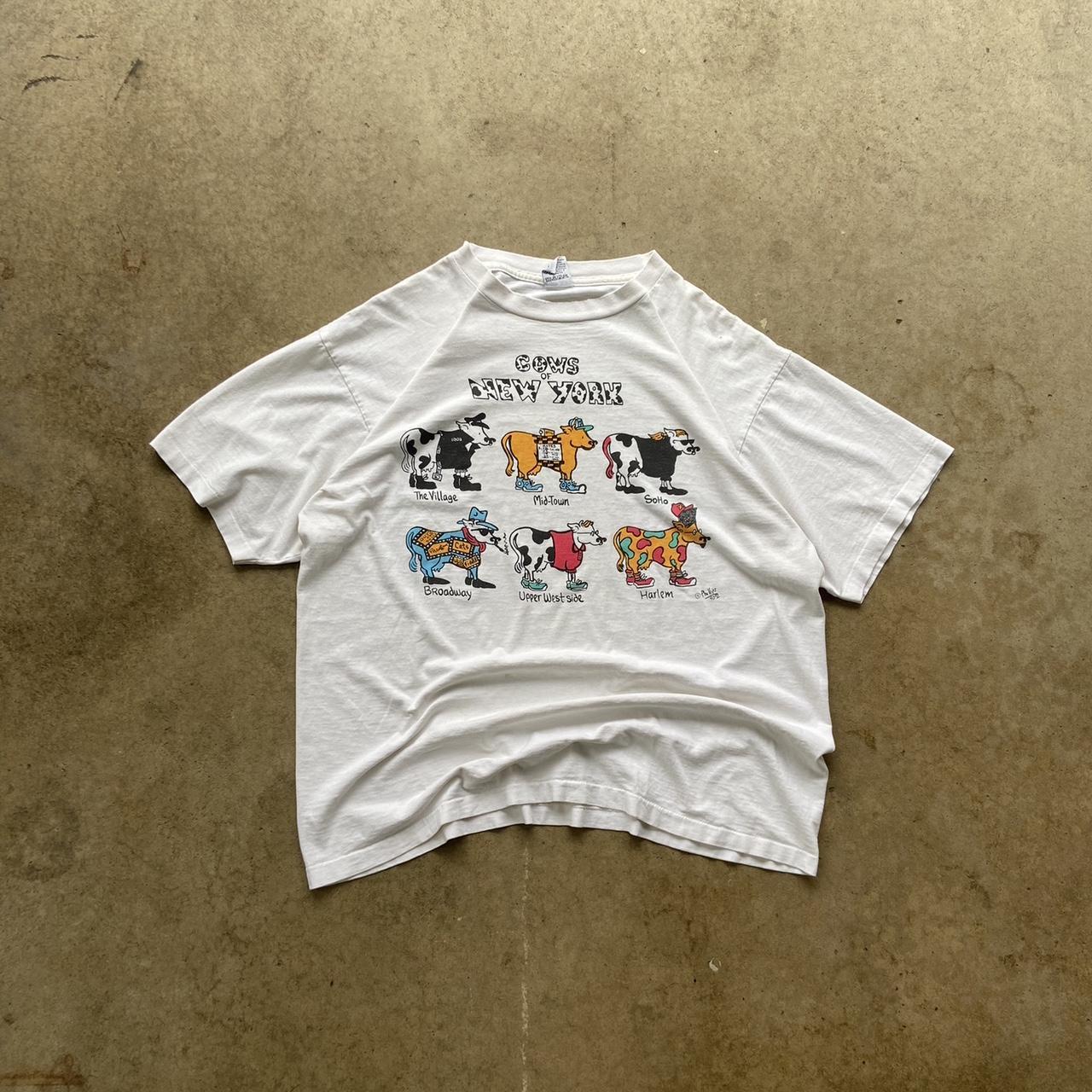 Cows of New York tee Size XL #newyork #cow #90s... - Depop