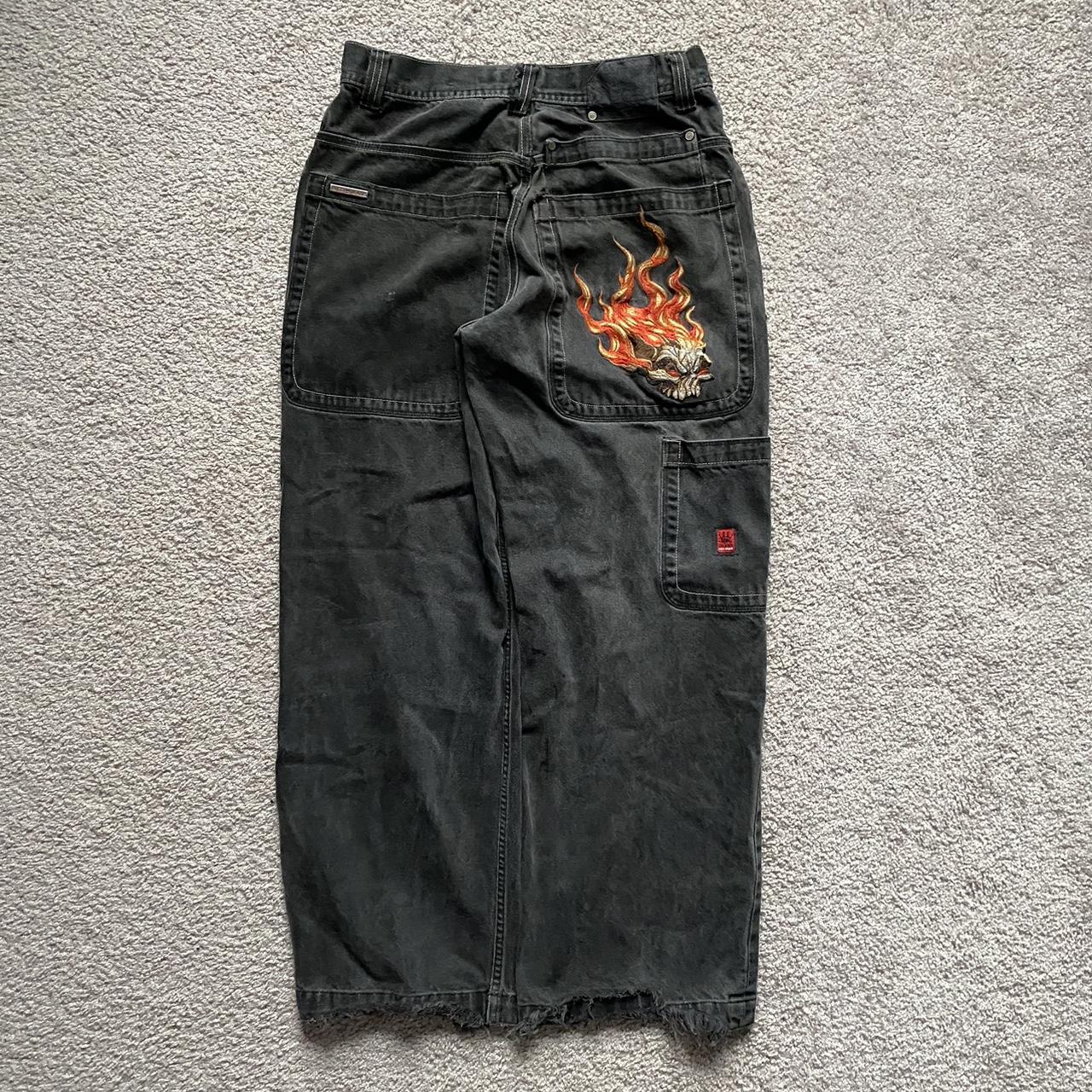 hella rare JNCO FLAMING SKULL grails sick... - Depop