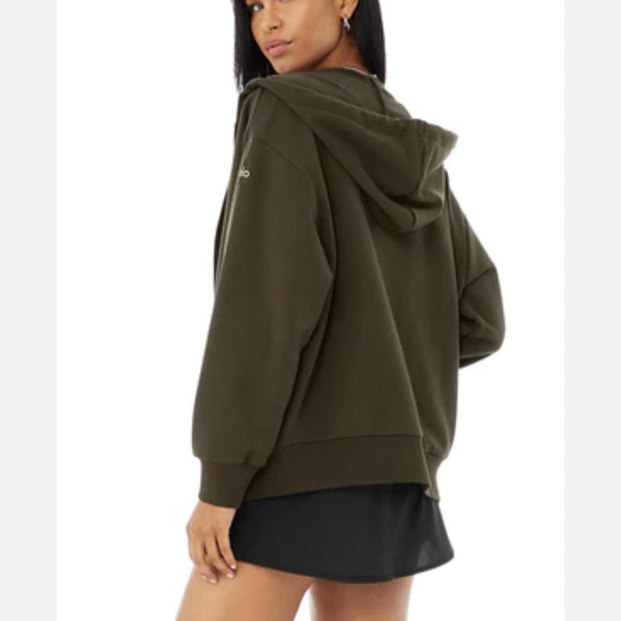 Alo Dark Olive Green Zip Jacket Only worn a few times - Depop