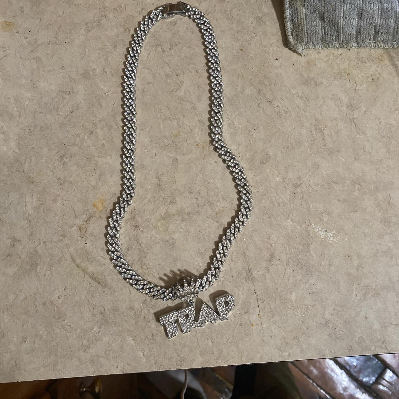 Silver Trapstar necklace #jewellery - Depop