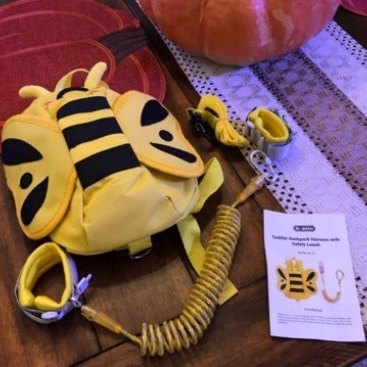 Busy Bee Toddler Backpack with Safety Leash: 3 in 1... - Depop
