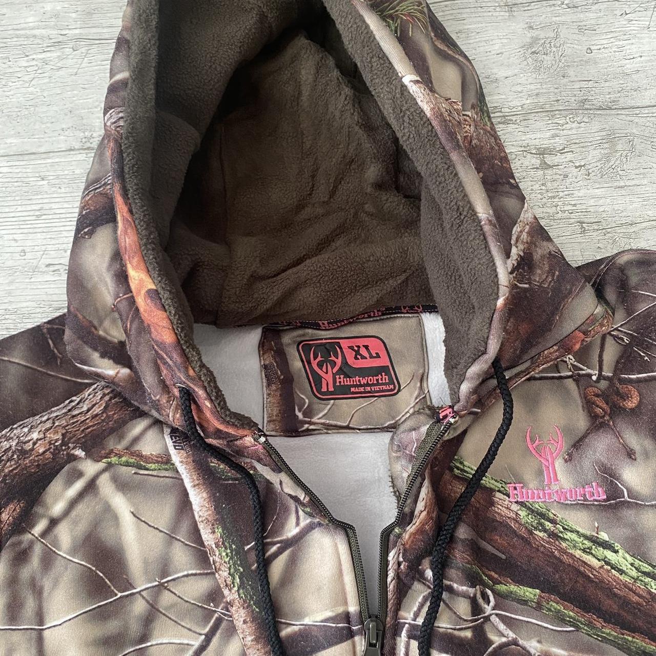 Vintage Huntworth Camo 1/4 zip hoodie USA Hunting... - Depop