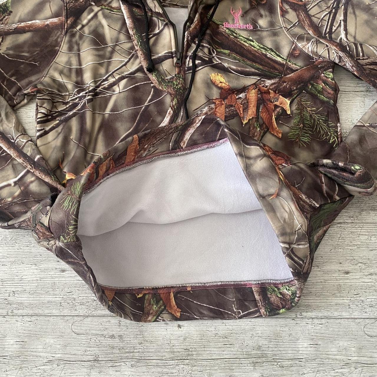 Vintage Huntworth Camo 1/4 zip hoodie USA Hunting... - Depop
