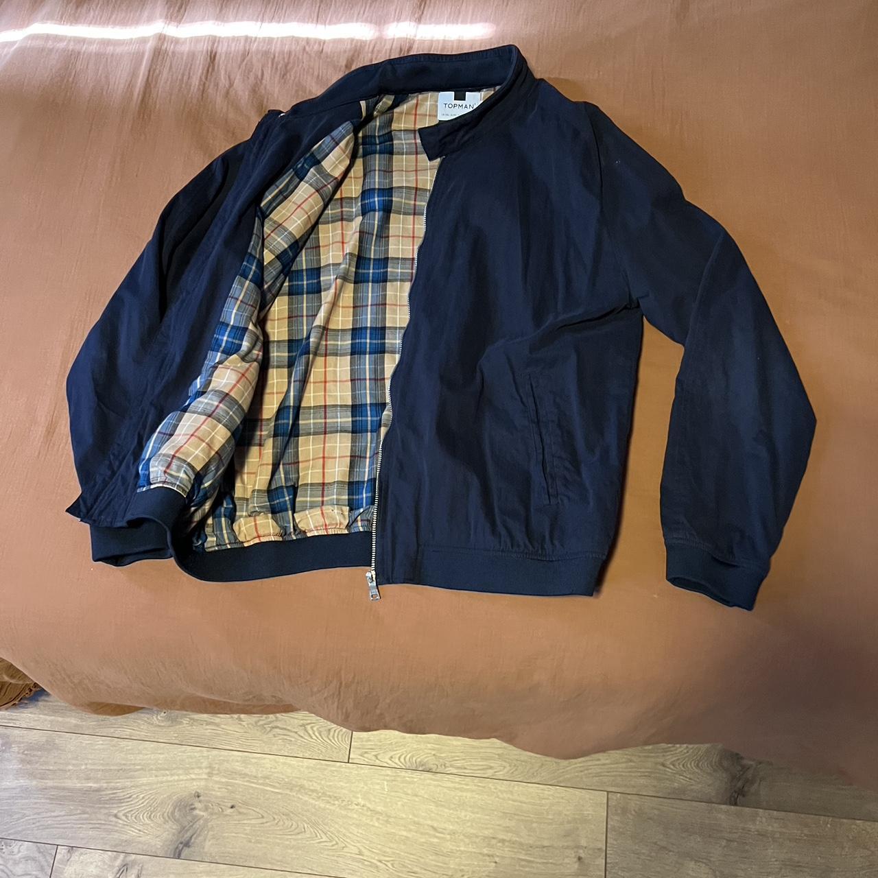 Navy Blue Men’s Topman Jacket The tag says XXL. It... - Depop
