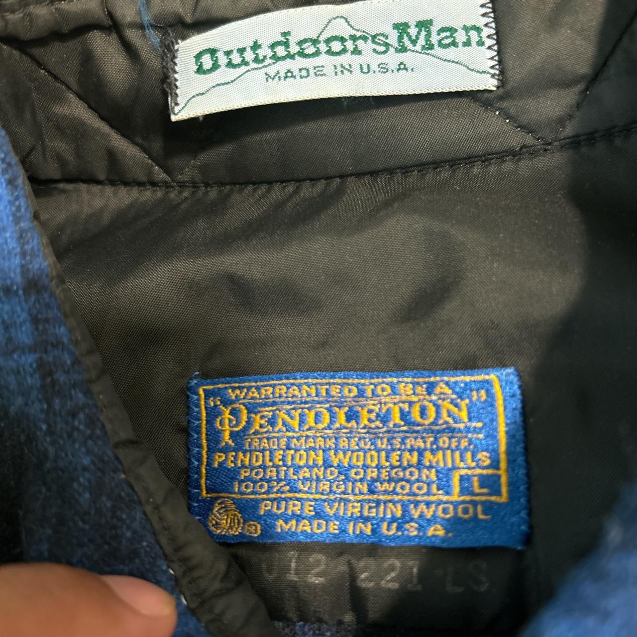 Vintage 60s-70s Pendleton outdoors man 100% wool... - Depop