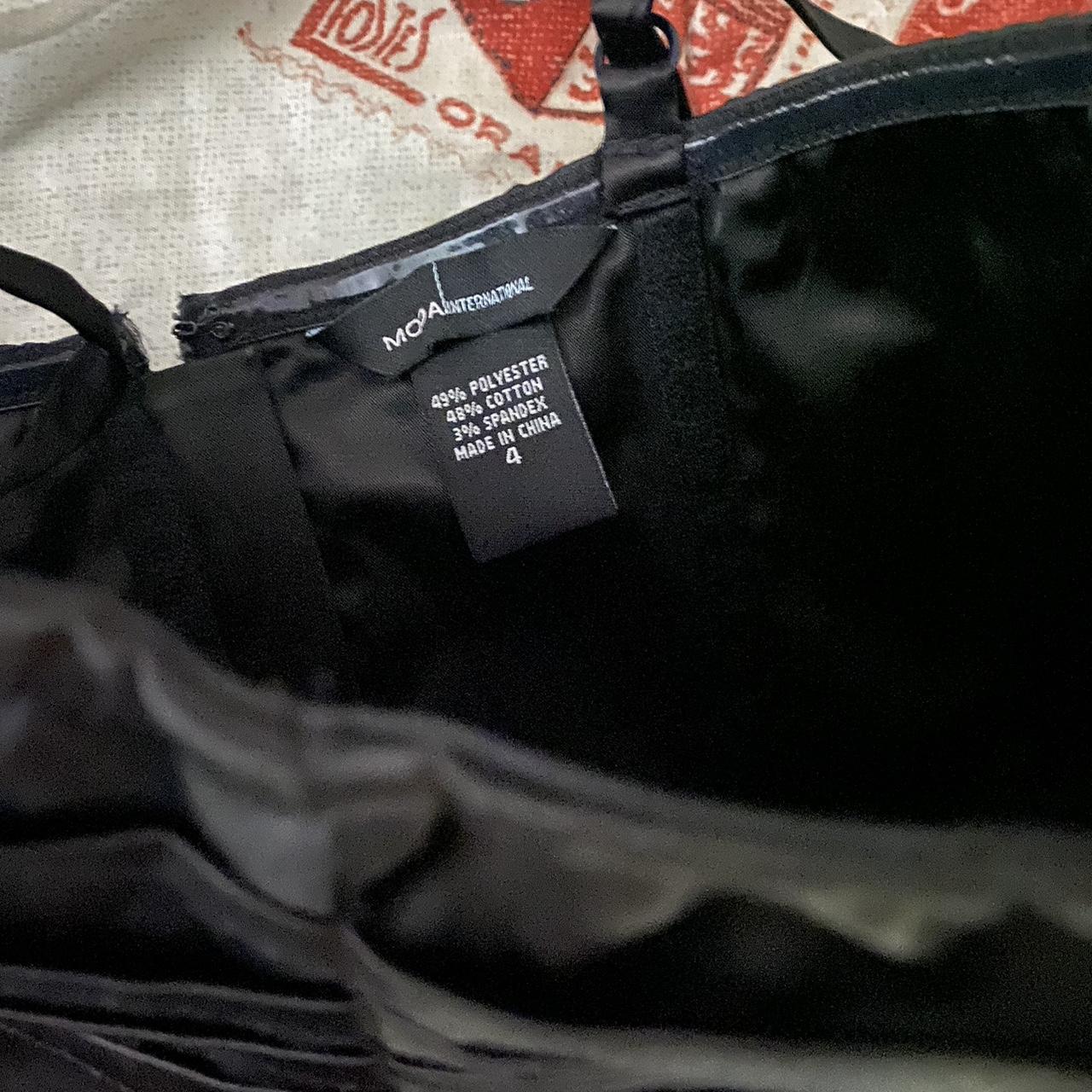 moda international black corset silk bustier top... - Depop