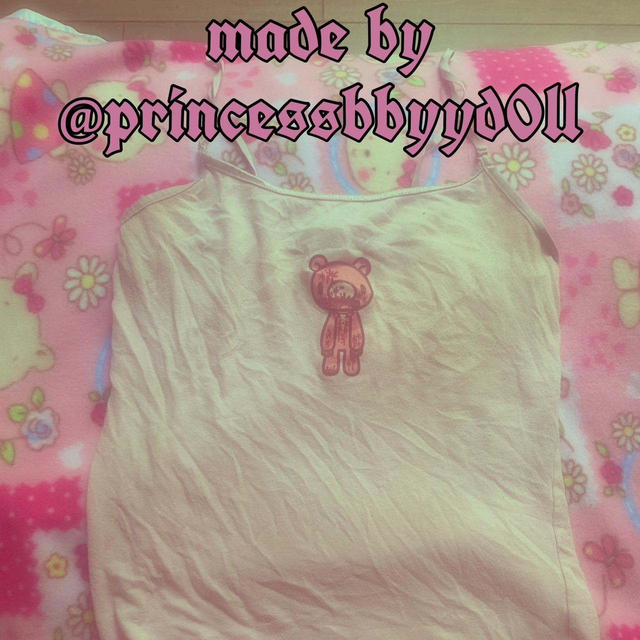 handmade #cutecore tang top (light pink M) - Depop