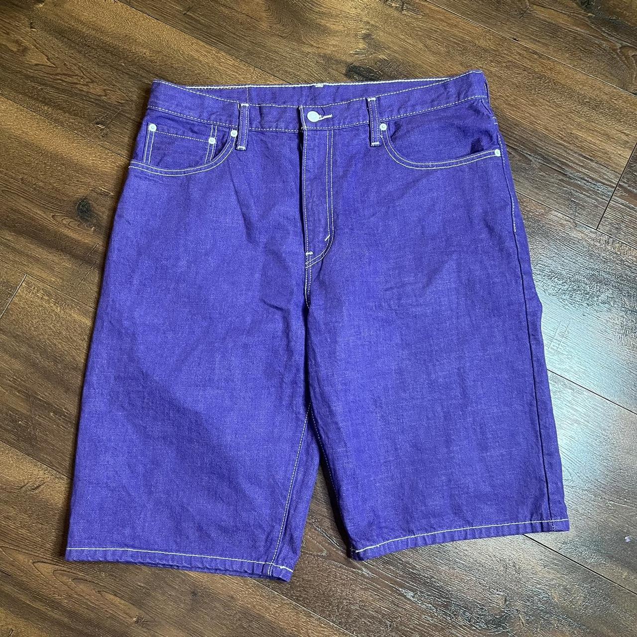 Rare purple Levi’s jorts Measured 36x12 25 inch... - Depop