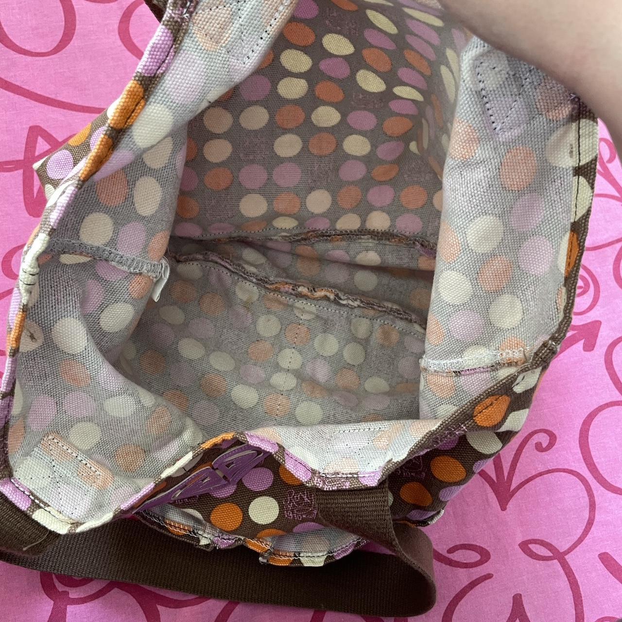 2000’s Roxy Polka Dot Canvas Tote Bag Two front... - Depop