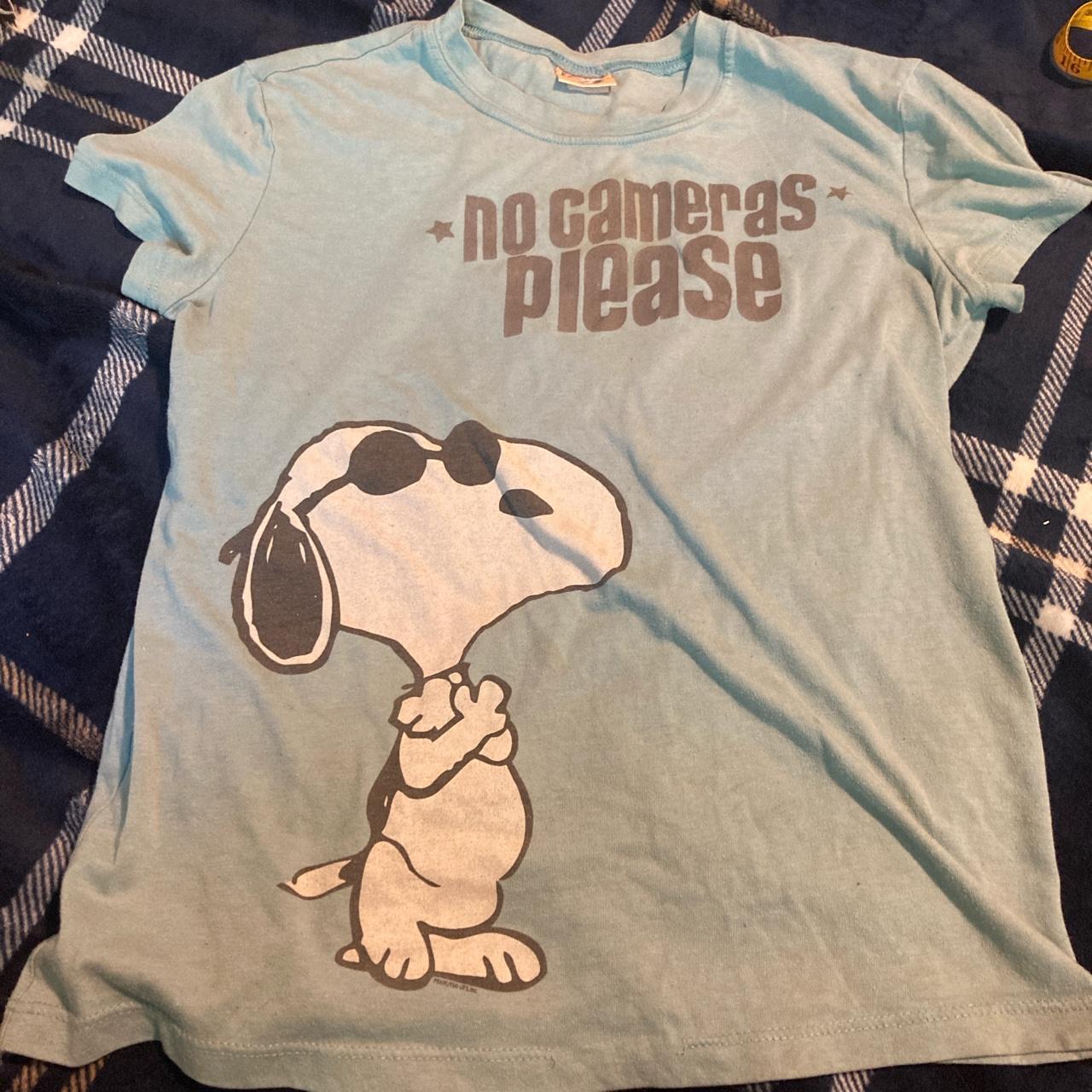 small peanuts snoopy shirt, slight yellowing and... - Depop