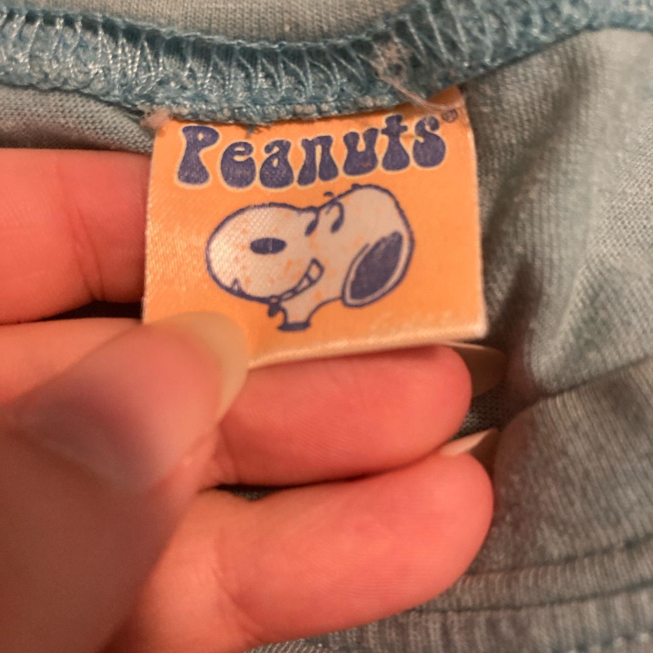 small peanuts snoopy shirt, slight yellowing and... - Depop