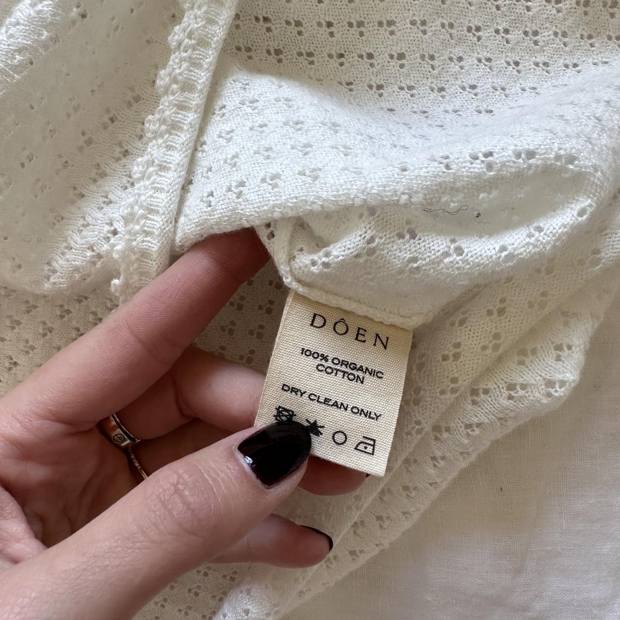 Worn twice DÔEN crochet tank top size small - Depop