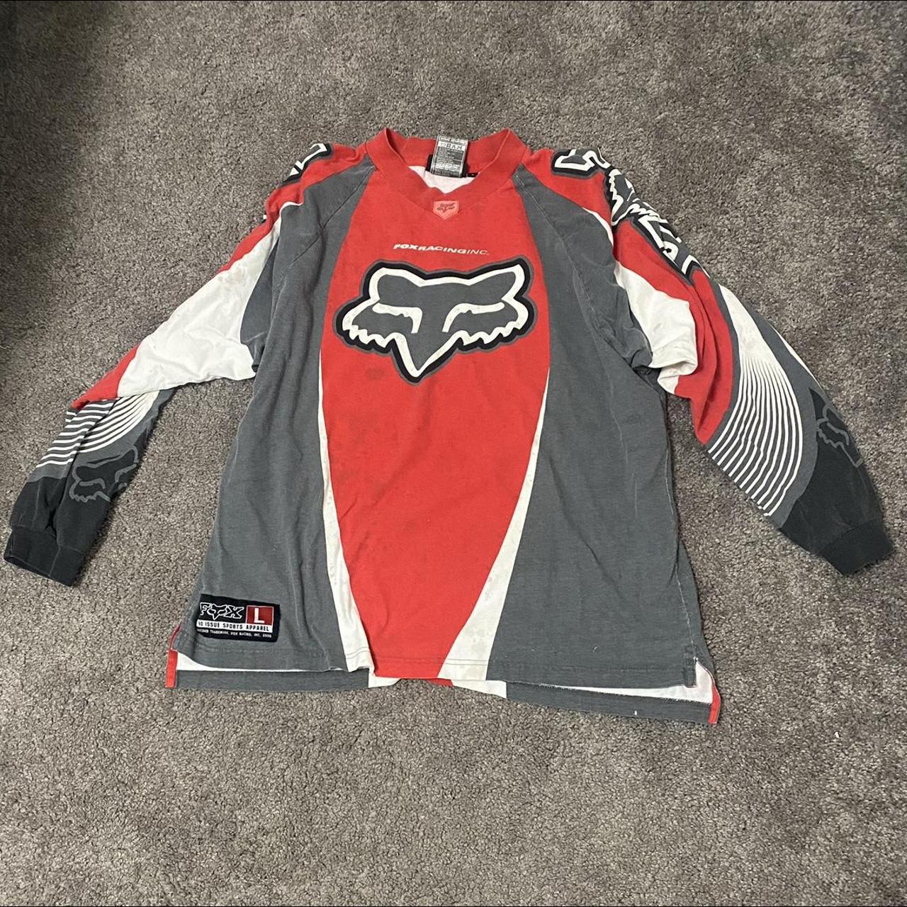 Vintage late 90’s early 2000’s Fox Racing Jersey has... - Depop