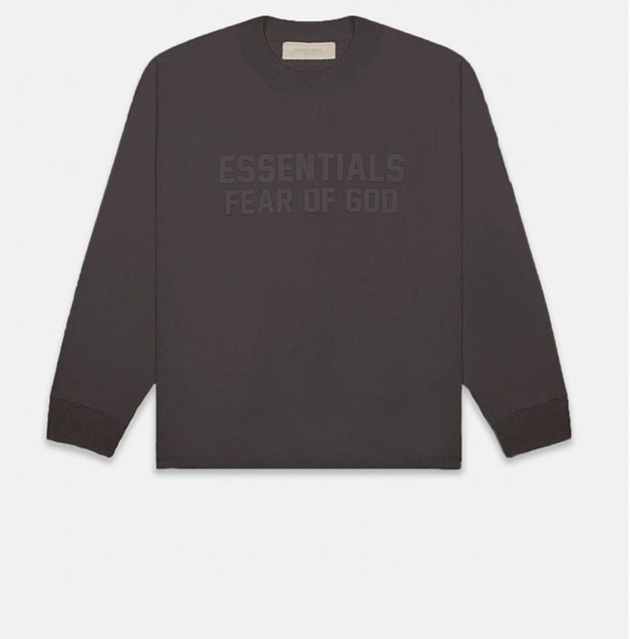 Essentials Crewneck Black Size Large NWOT Bought... - Depop