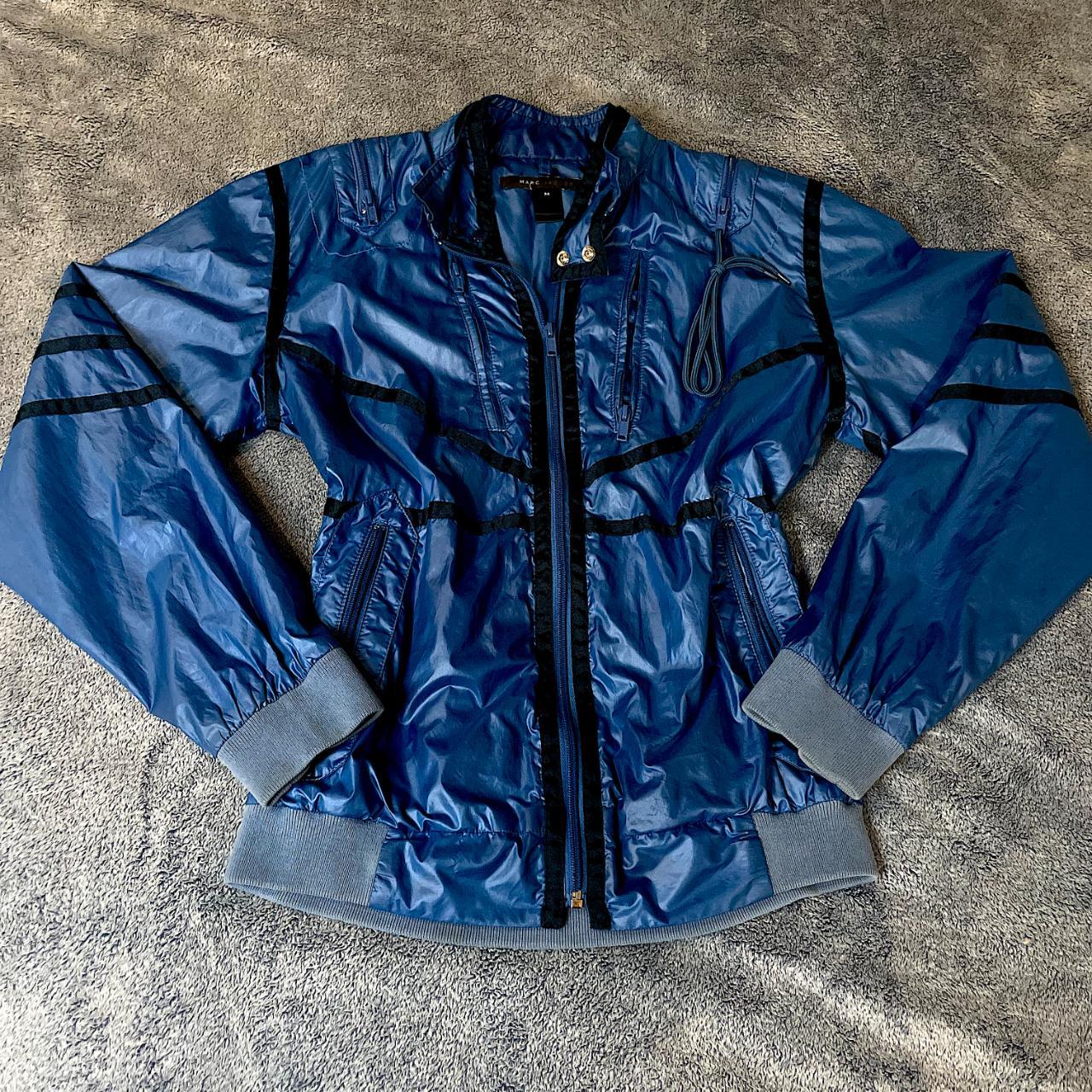 Vintage Marc Jacobs Blue Rain Jacket - Depop