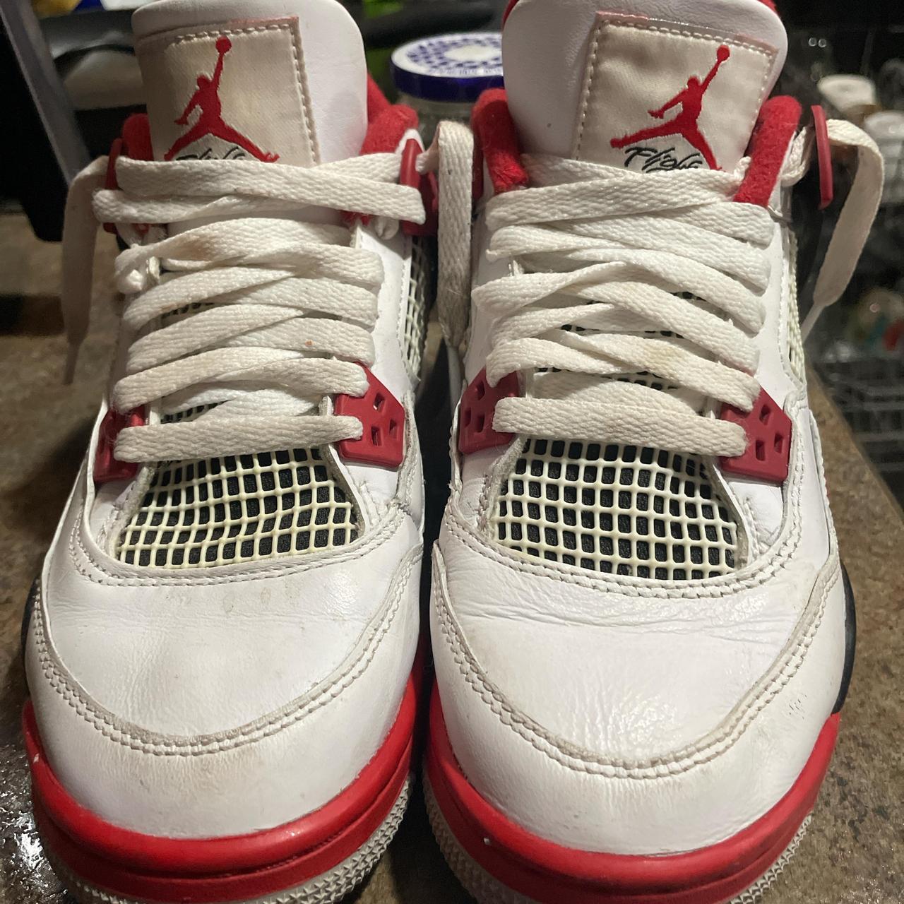 Nike air Jordan 4s (only issues are the back of the... - Depop