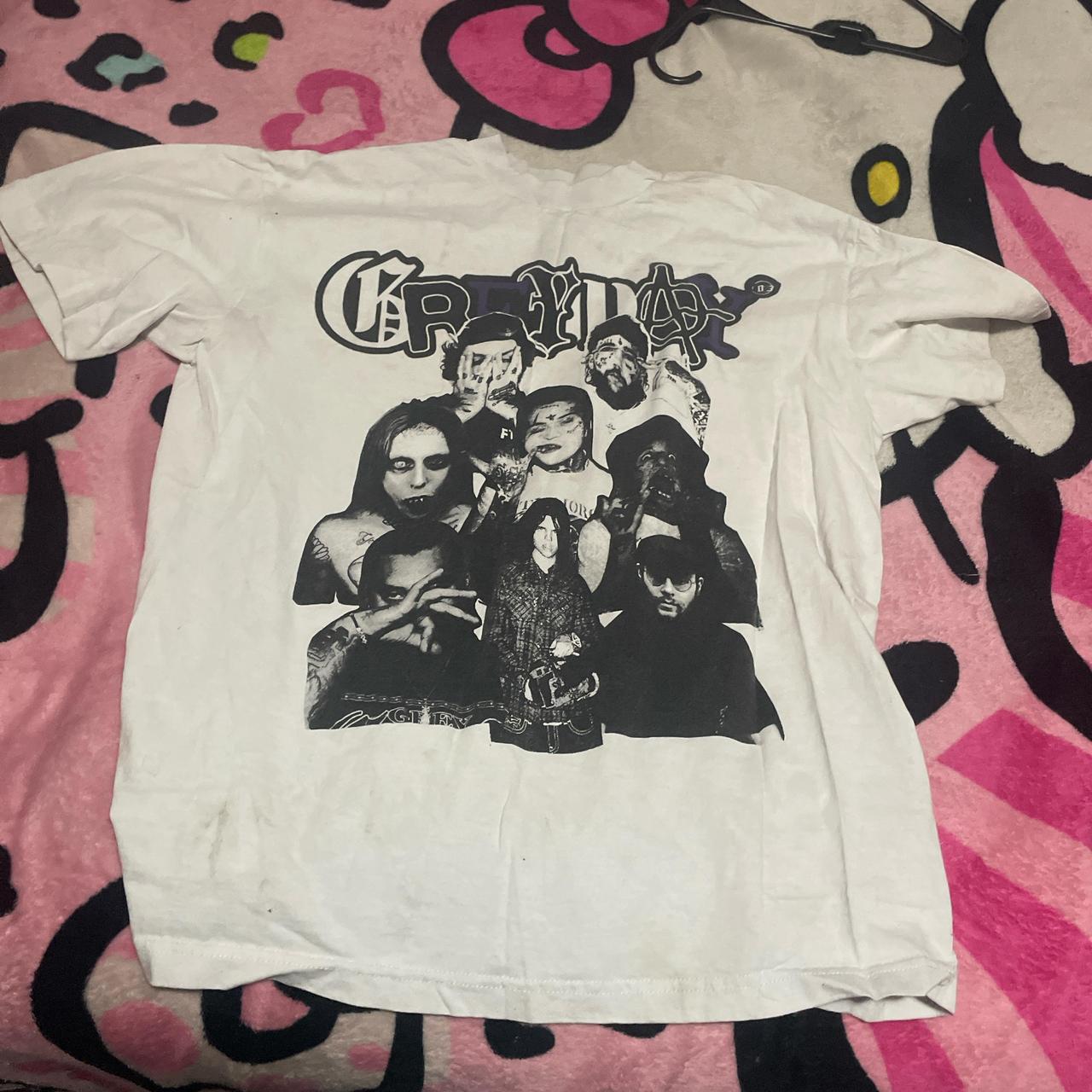 White and black GreyDay 2023 Tour Merch tee little... | Depop