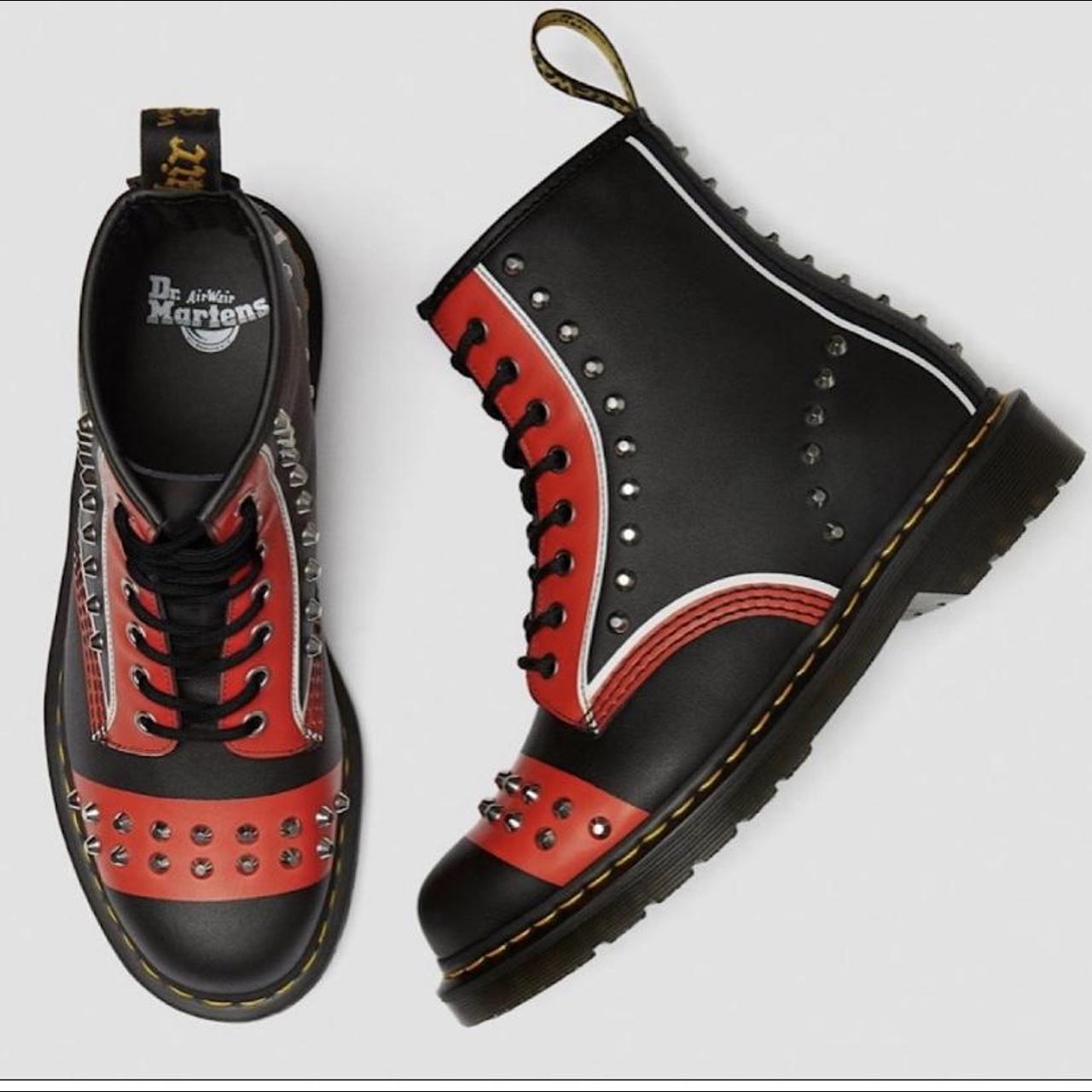 Men's Red and Black Boots | Depop